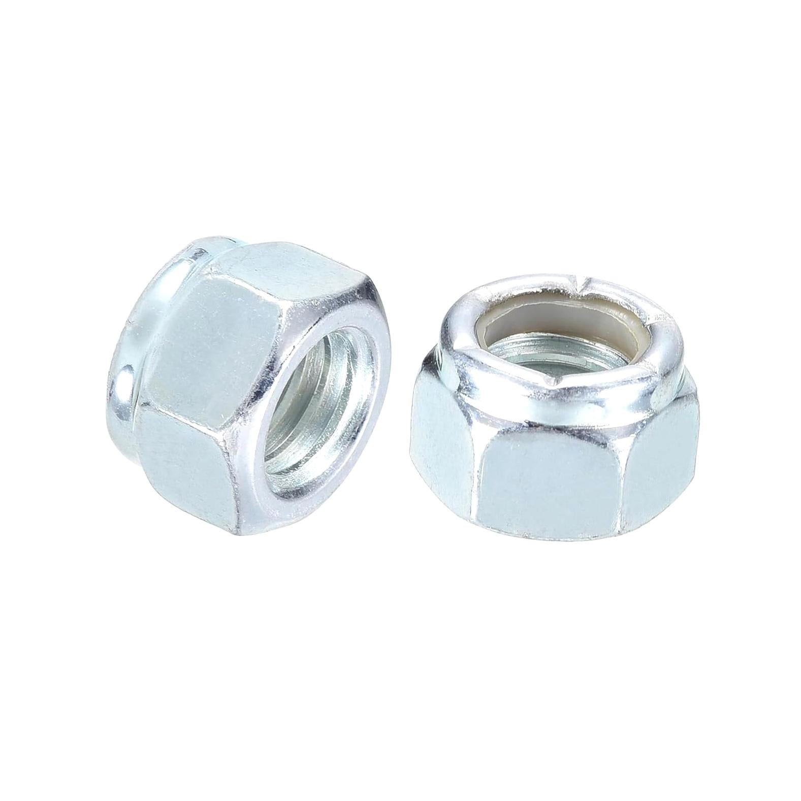 hgudesign 10 Pieces 7/16"-14 Nylon Hex Lock Nuts, Carbon Steel Hex Stop ...