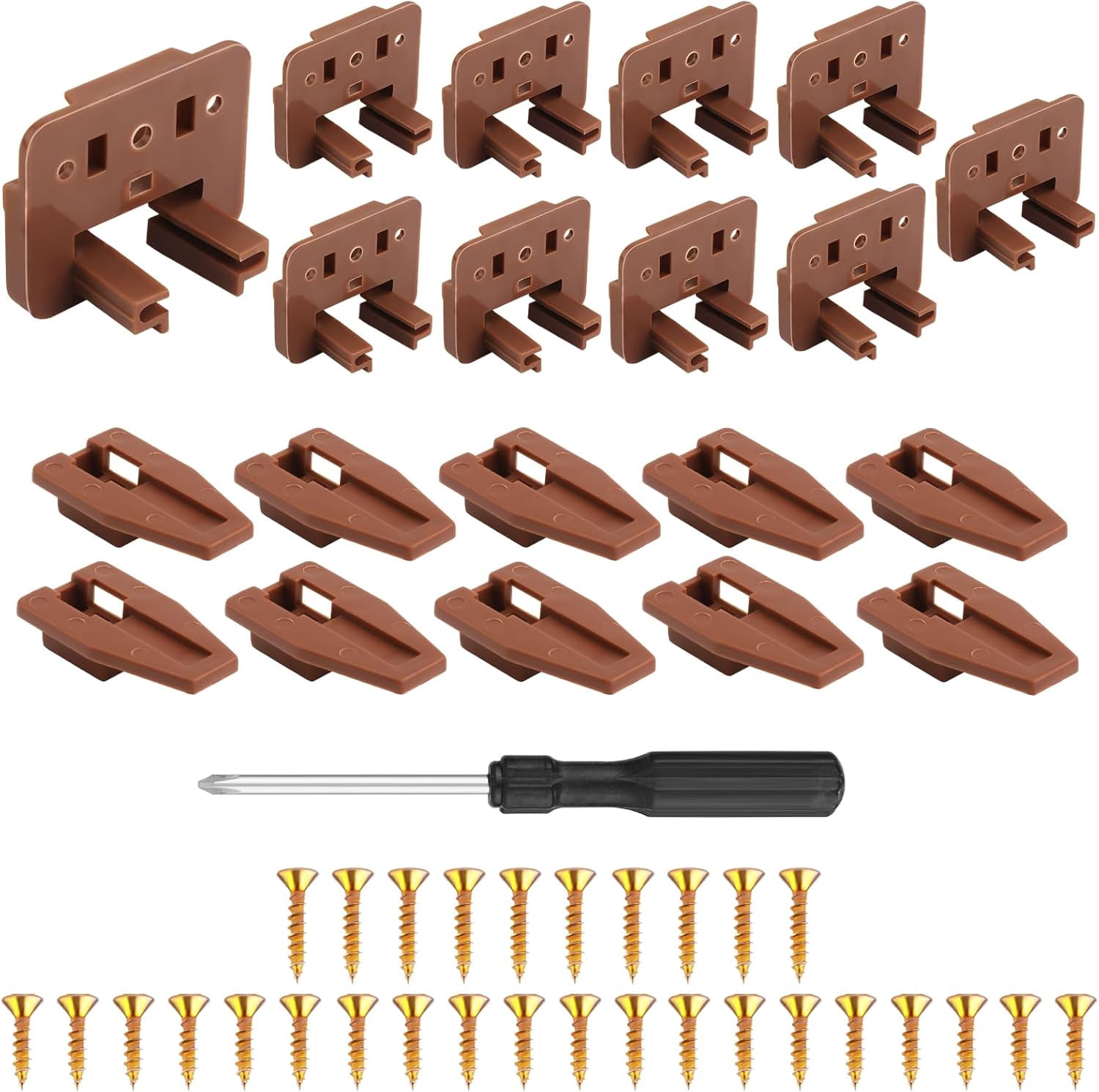 hgudesign 10 Sets Drawer Slides Plastic Center Mount Dresser Drawer ...