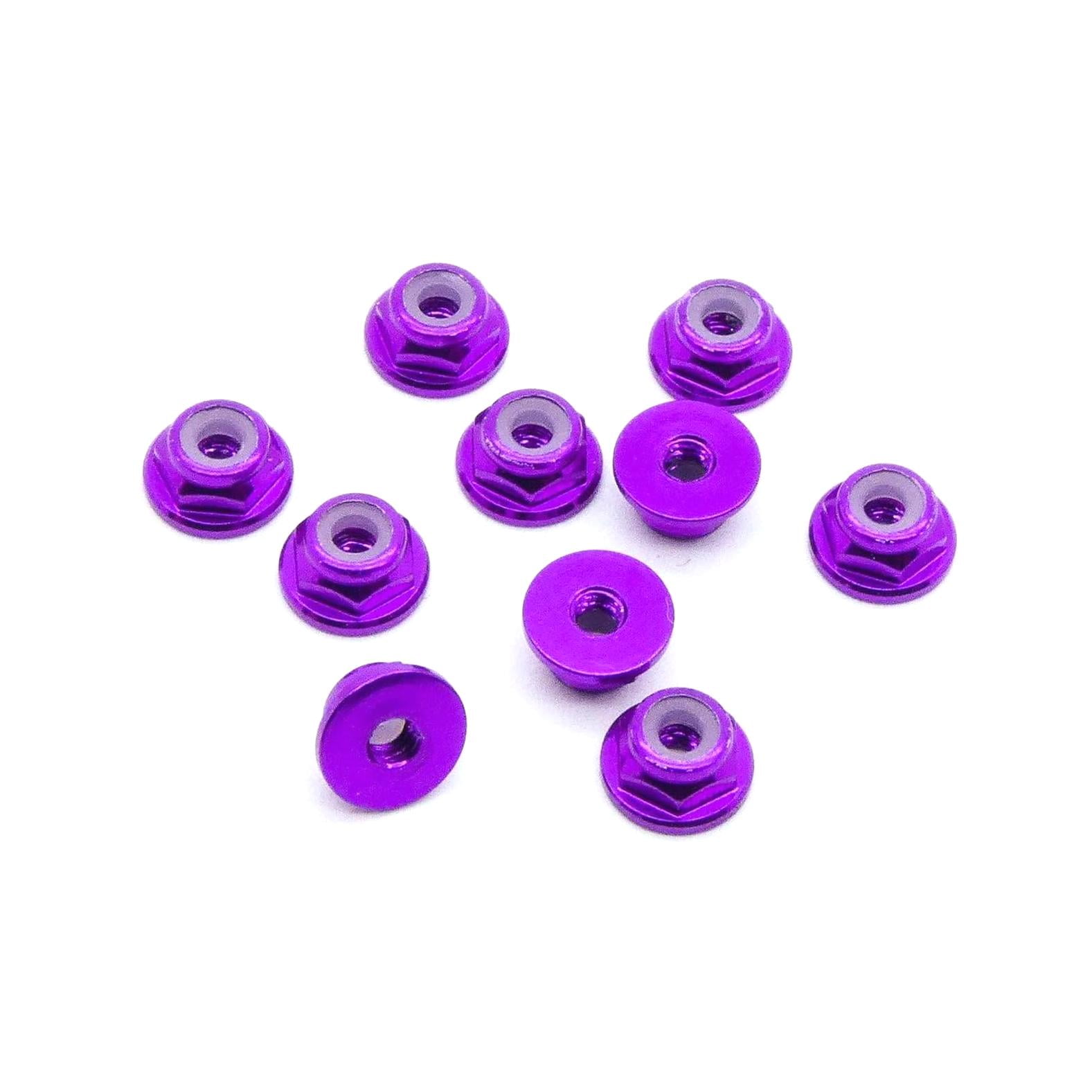 hgudesign 10 units M3 Locking Flange Hex Nuts with Nylon Insert ...