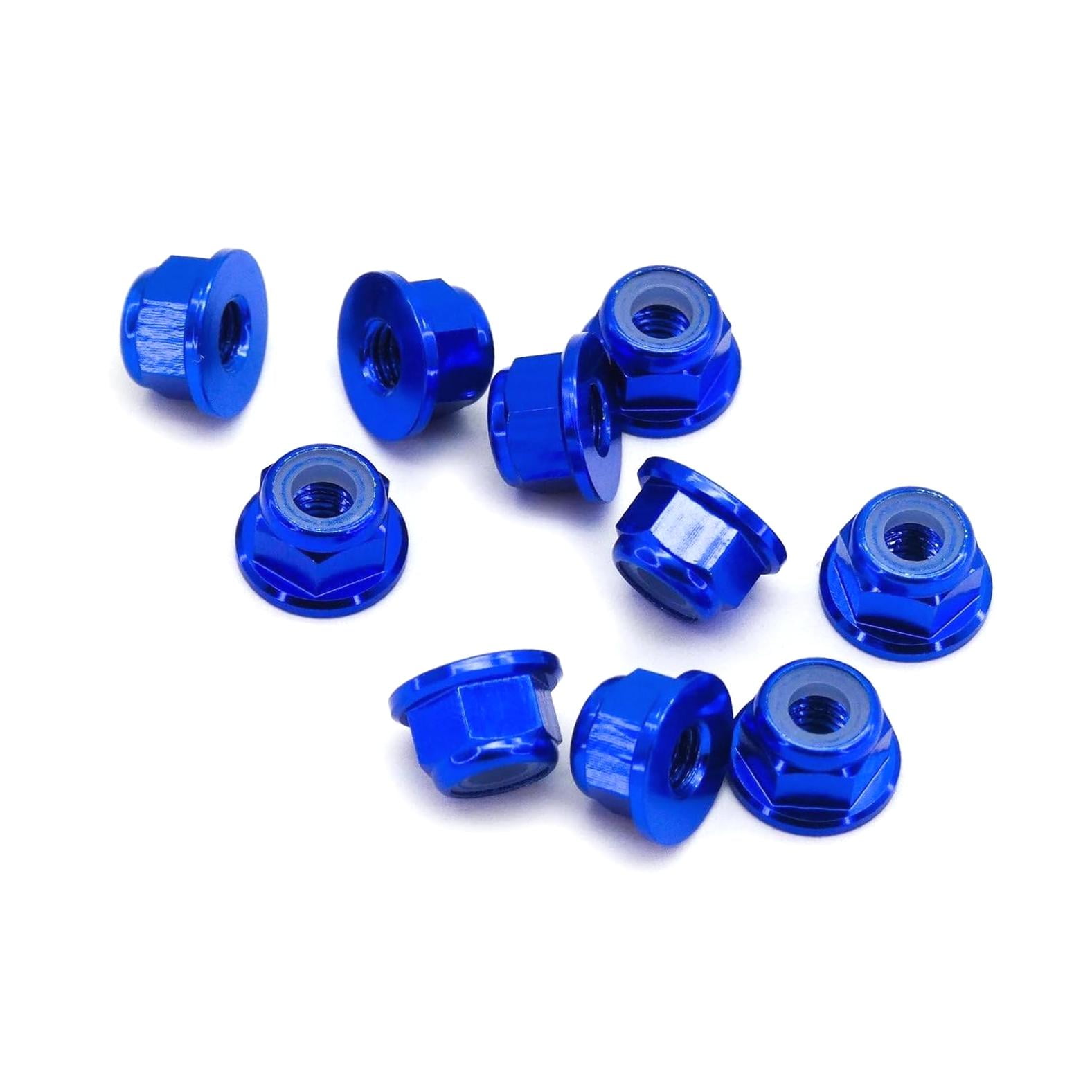 hgudesign 10 units M4 Locking Flange Hex Nuts with Nylon Insert ...