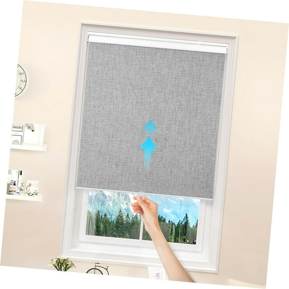 hgudesign 100% Roller Window Shades, Window Blinds Cordless with ...