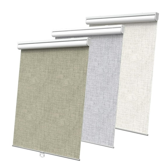 hgudesign 100% Roller Window Shades, Window Blinds Cordless with ...