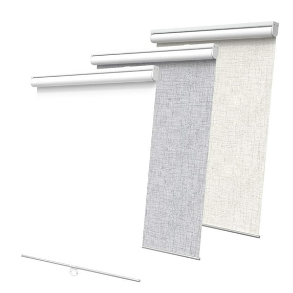 hgudesign 100% Roller Window Shades, Window Blinds Cordless with ...