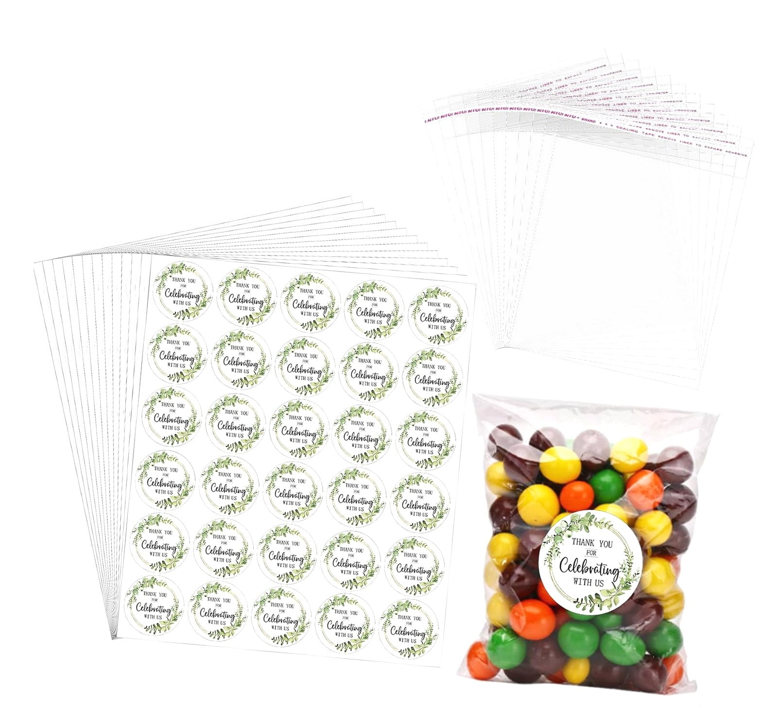 hgudesign 100 Set His and Her Favorite Stickers Candy Bags Wedding ...