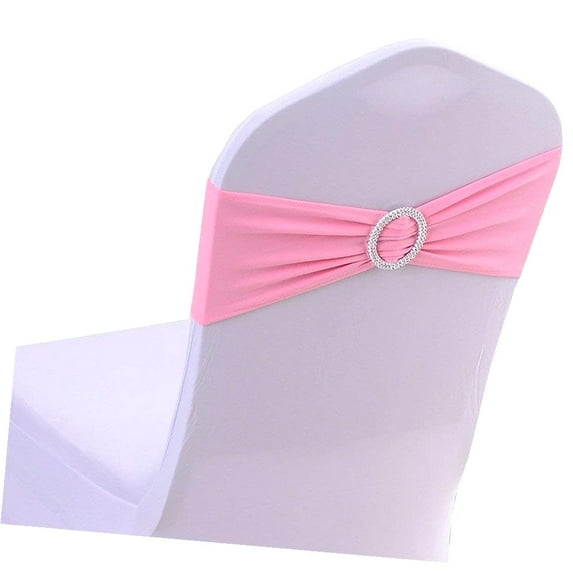 hgudesign 10PCS Chair Cover Stretch Band with Buckle Slider Sashes Bow ...