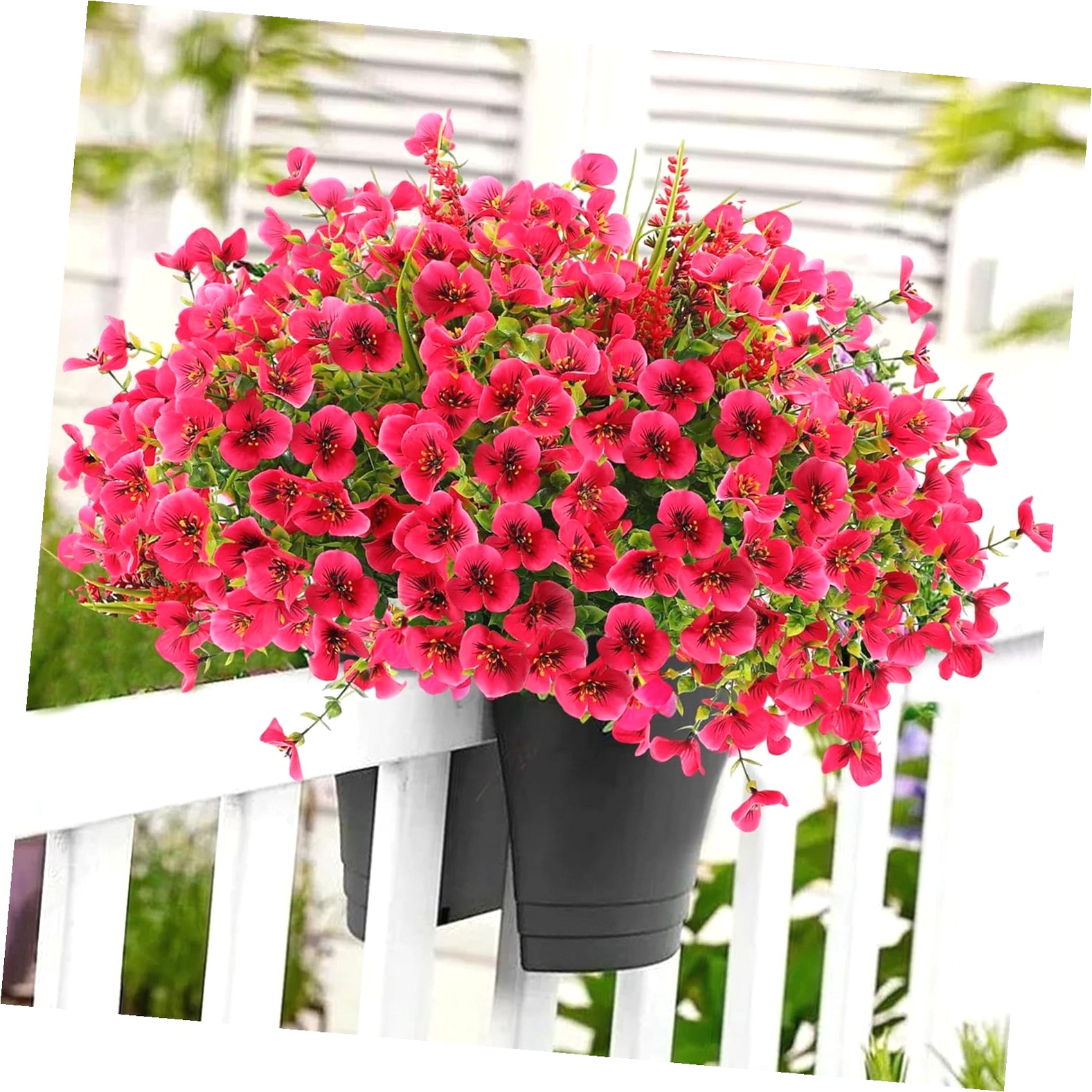 hgudesign 12 Bundles Artificial Pansy Fake Flowers for Decoration, Faux ...
