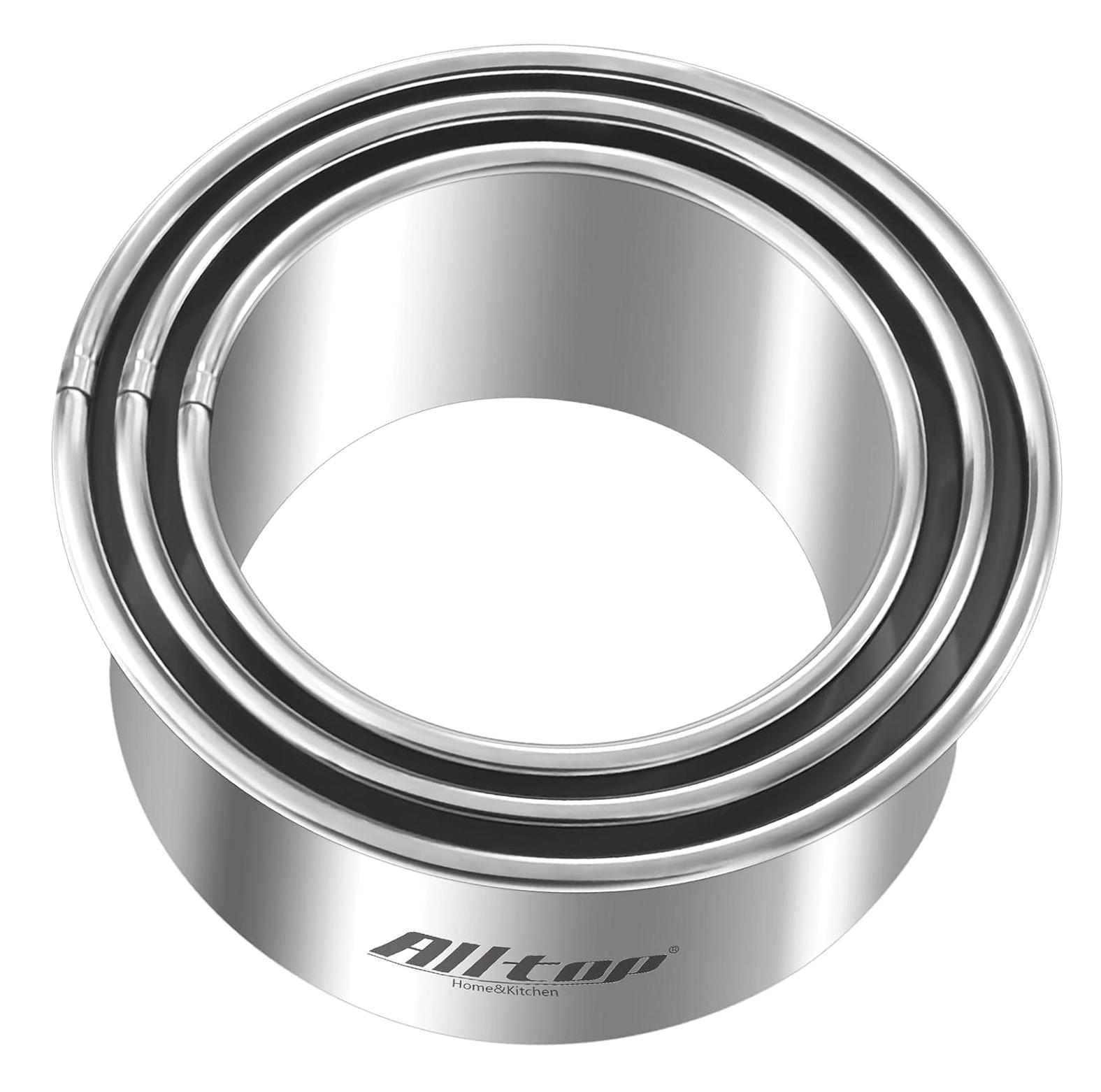 hgudesign 12-Piece Round Biscuit Cutter Set - Essential Stainless Steel ...