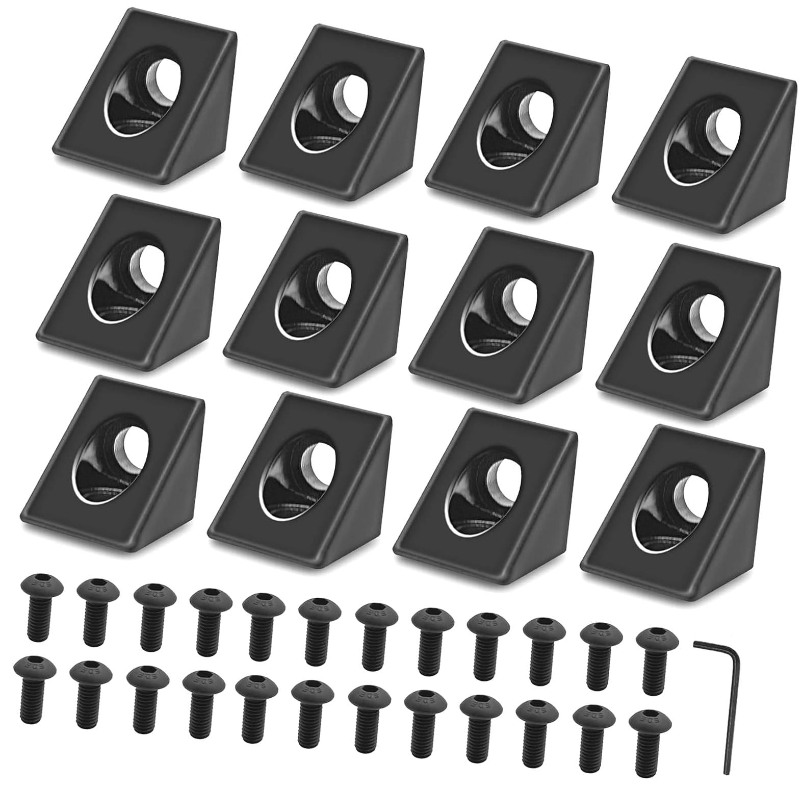 hgudesign 12pcs 2020 2-Way Corner Angle Bracket Connector 2020 ...