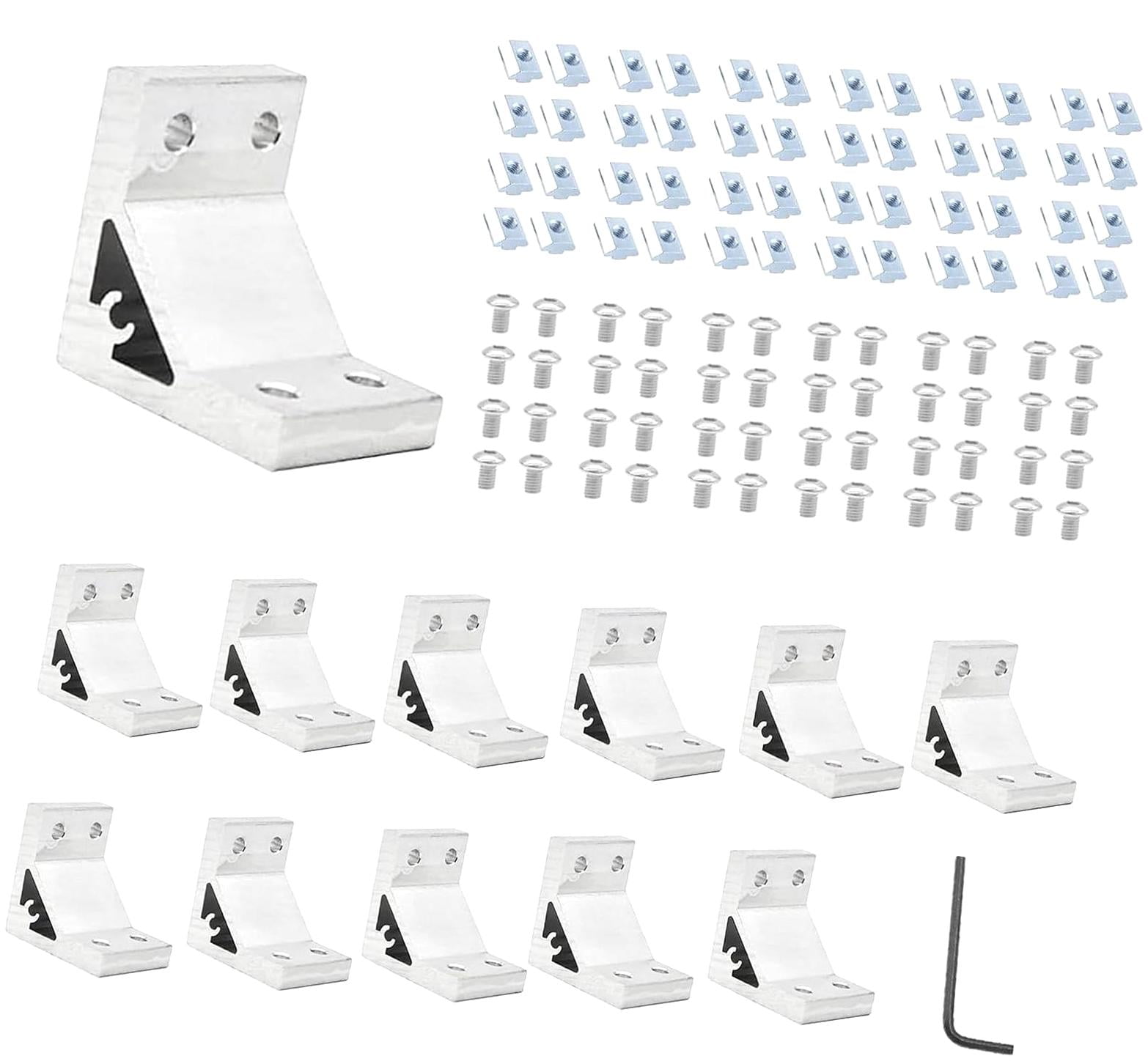 hgudesign 12pcs 2040 Corner Bracket Angle 2040 Aluminum Extrusion T ...