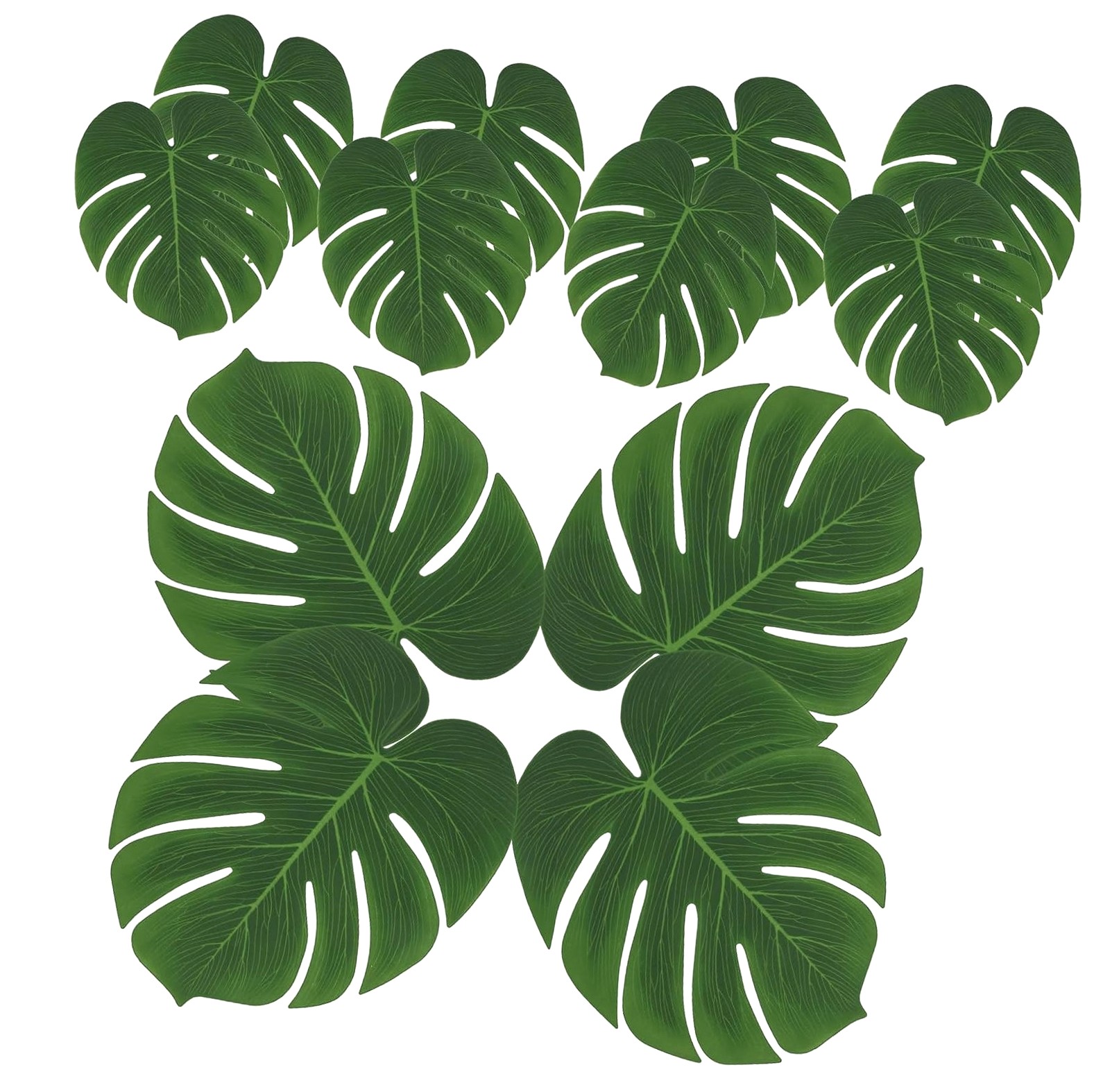 hgudesign 12pcs Large Leaves, Artificial Fake Leaves Party Decoration ...
