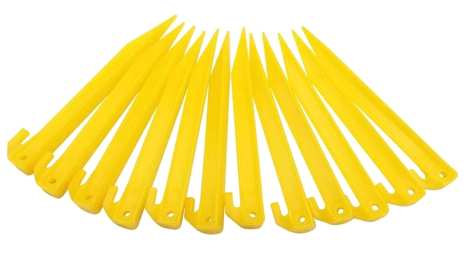 hgudesign 12pcs Plastic Ground Nails, Camping Tent , Lazy Inflatable ...