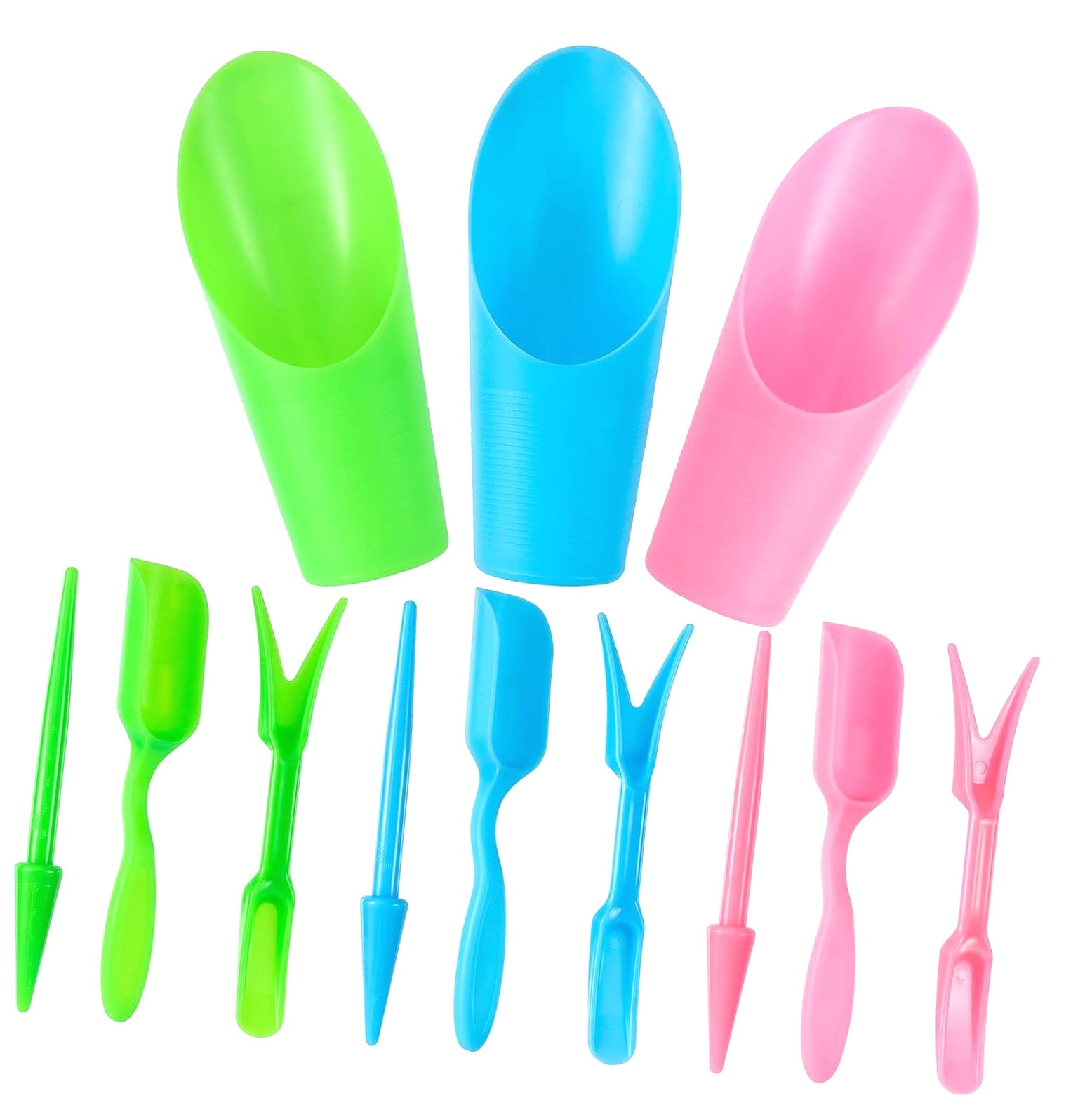 hgudesign 12pcs Transplanting Cultivation Digging Scoops Kits Plastic ...