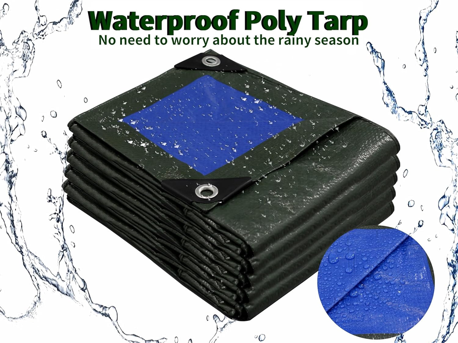 hgudesign 12x30 Feet Tarp Versatile Protective Sheath Tarps for Shed ...