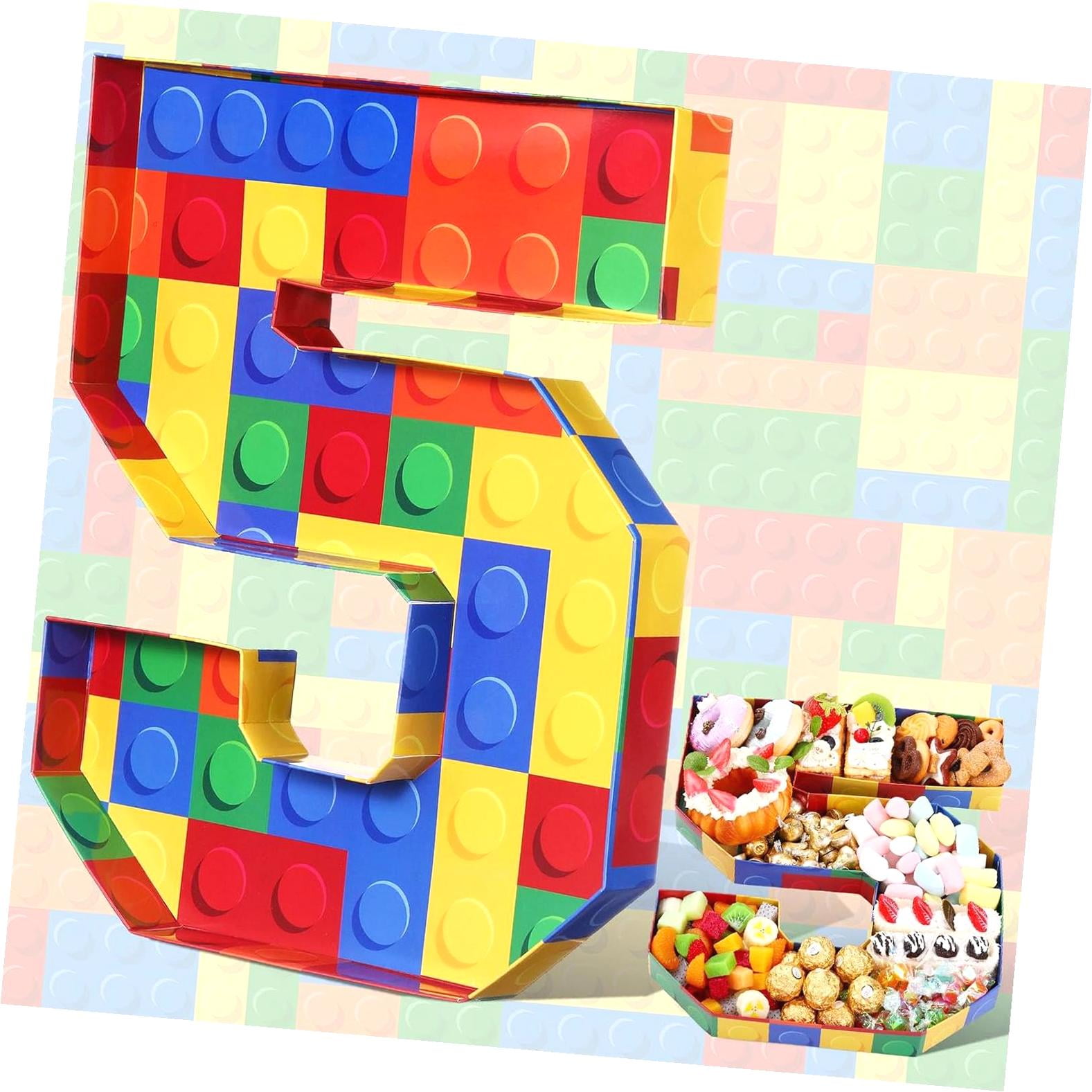 hgudesign 13.7" Building Block Party Cupcake Cardboard Number for ...