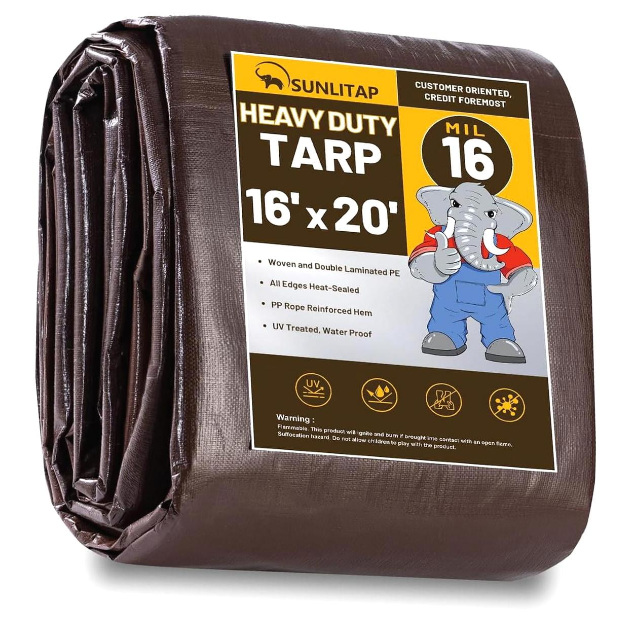 hgudesign 16 Mil Tarps, 16x20 Ft Final Dimensions Tarps, High-Quality ...