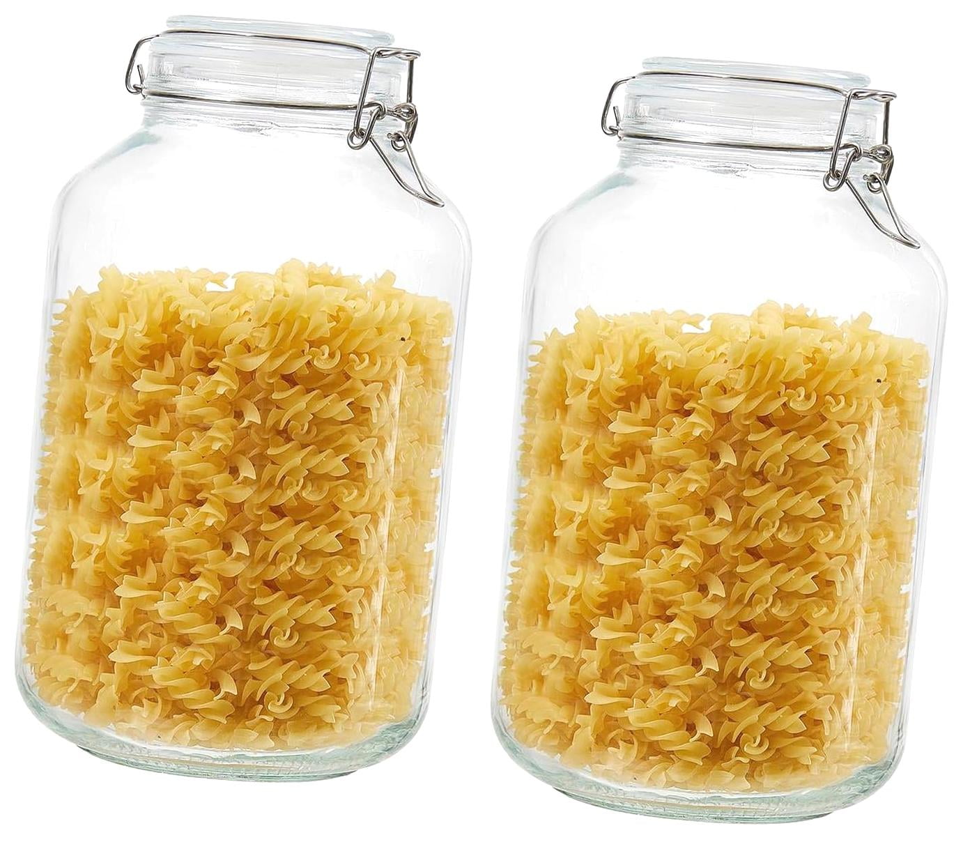 hgudesign 2 Pack 1 Gallon Jars with Airtight – Containers with ...