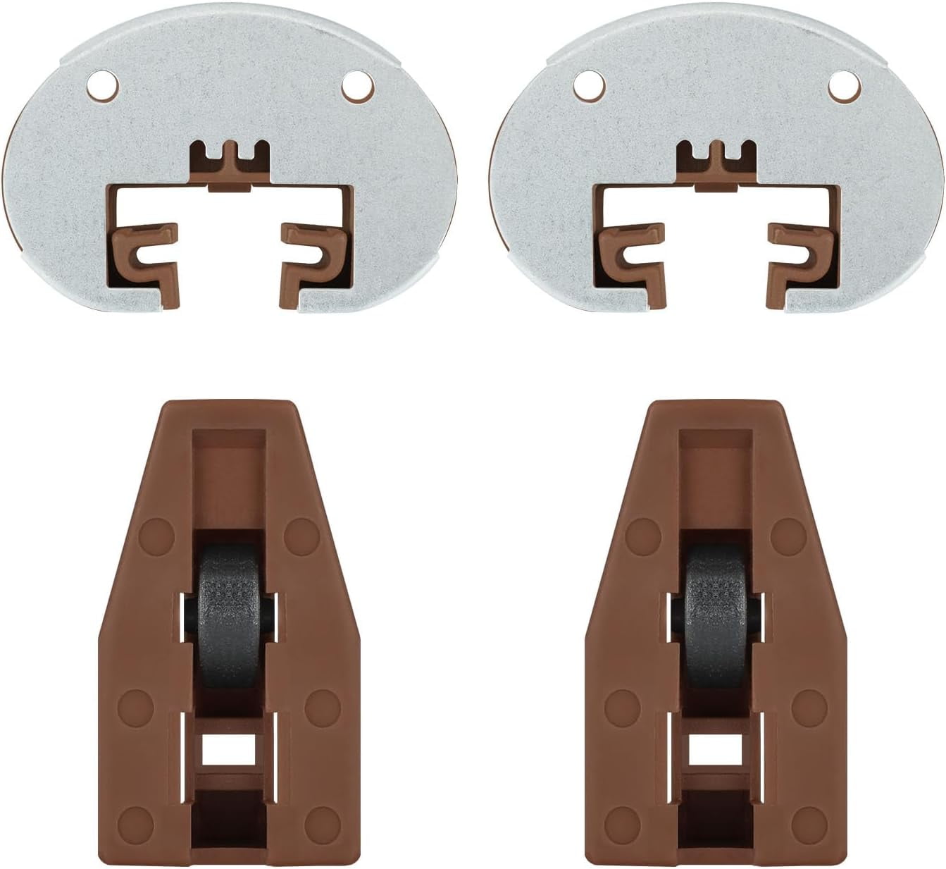 hgudesign 2 Pack Plastic Drawer Slides with Wheel Track Guide for ...