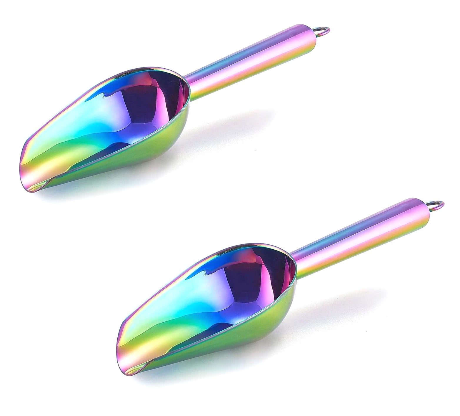 hgudesign 2-Piece Set, 3-Ounce Steel Scoops for Candy/Flour/Sugar ...