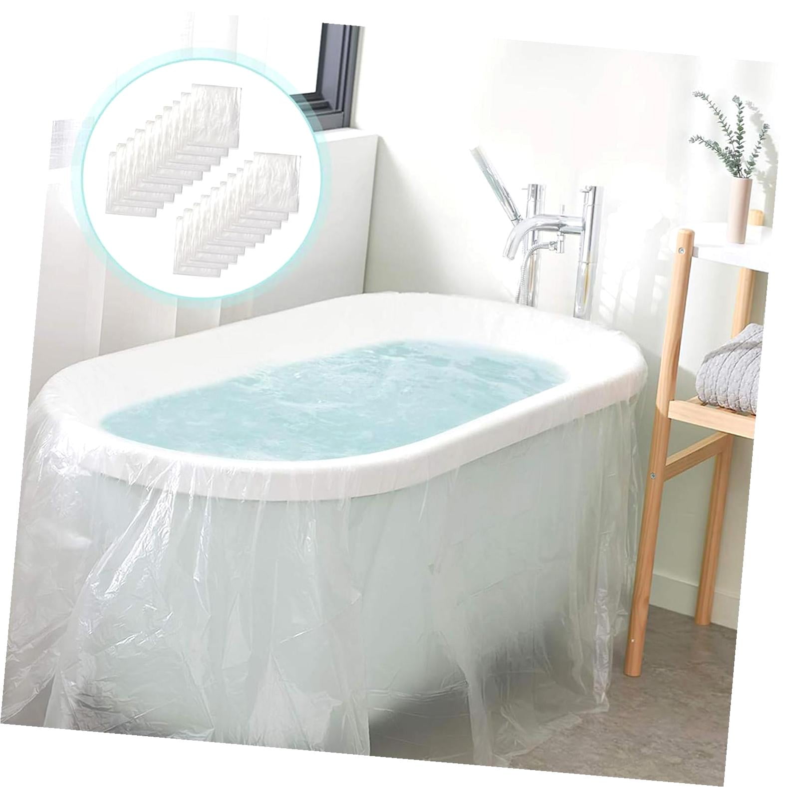 hgudesign 20 Pack Bathtub Cover Liners, Large Plastic Tub Bags for ...