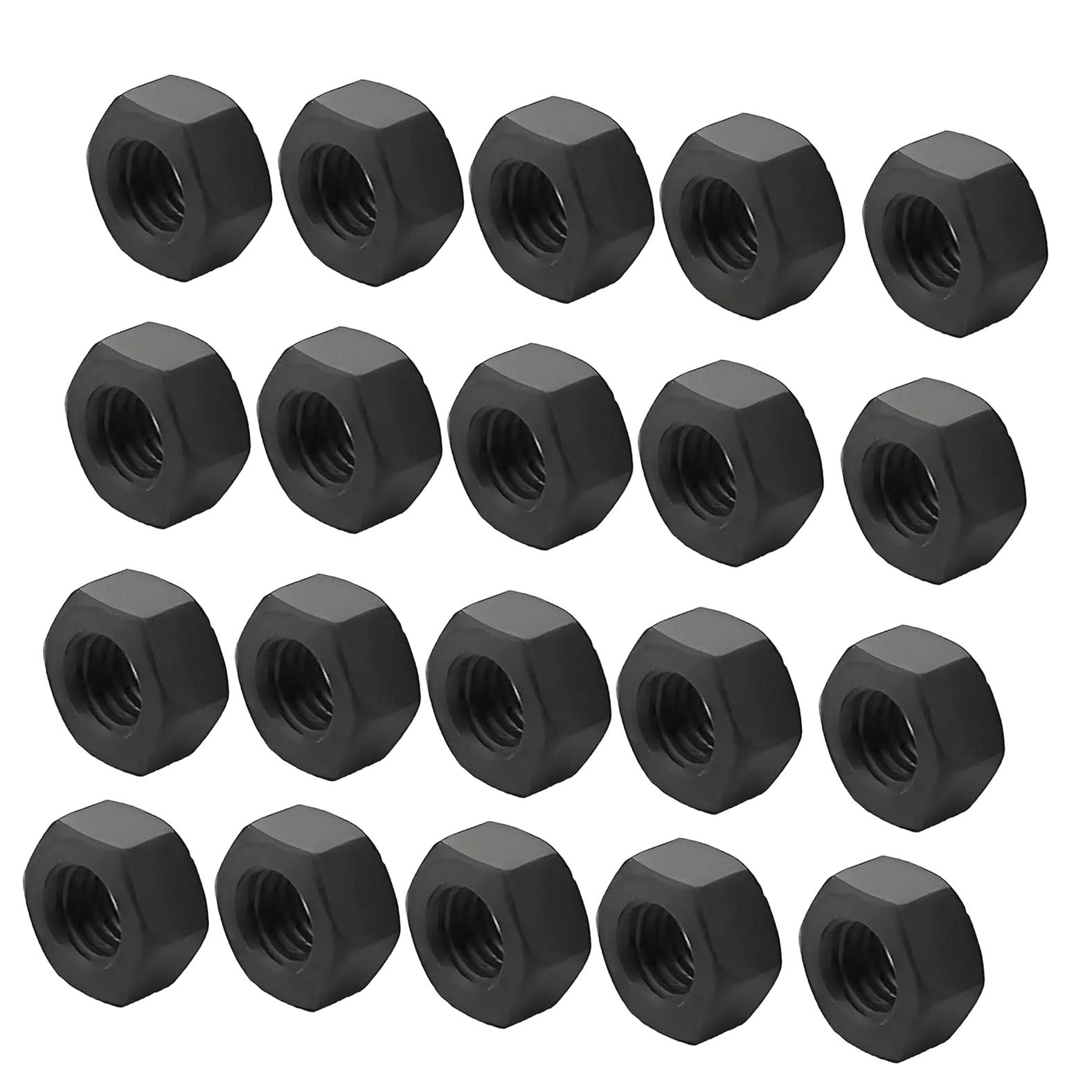 hgudesign 20-Piece 7/16-20 Carbon Steel 8.8 Grade Hex Nut, Oxidized for ...