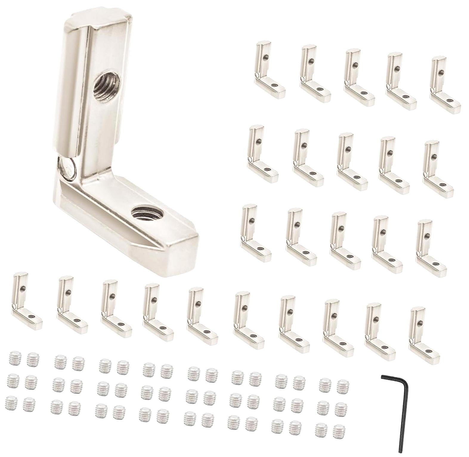 hgudesign 24 pieces 3030 Aluminum Extrusion Connector Corner Bracket ...