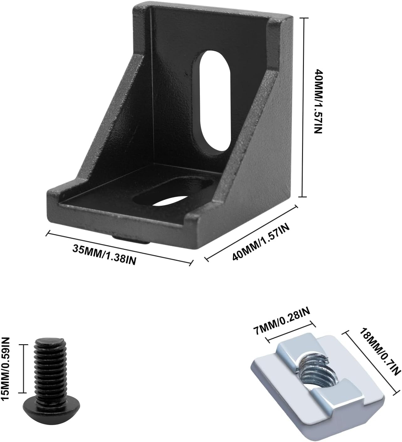 hgudesign 24 pieces 4040 Aluminum Extrusion Corner Bracket for 4040 V ...