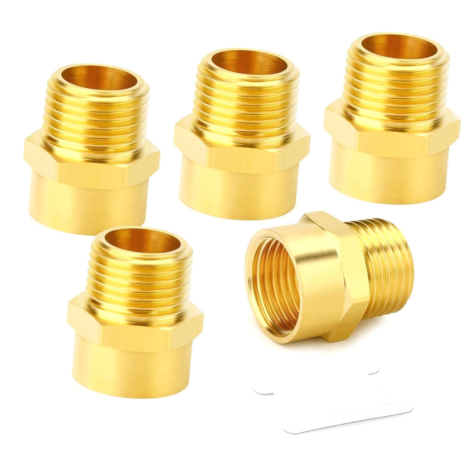 hgudesign 2Pcs 1/2" G Thread Female × 1/2" NPT Thread Male Pipe Fitting ...