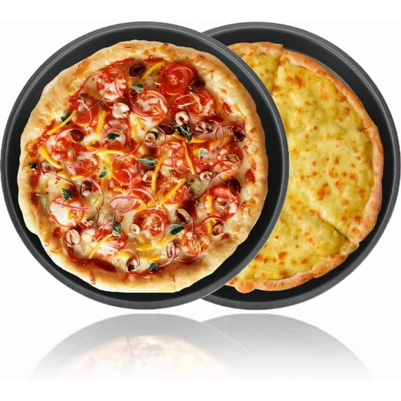 hgudesign 2Pcs Non Stick Pizza Pan, 6in Pizza Tray Deep Thickened ...