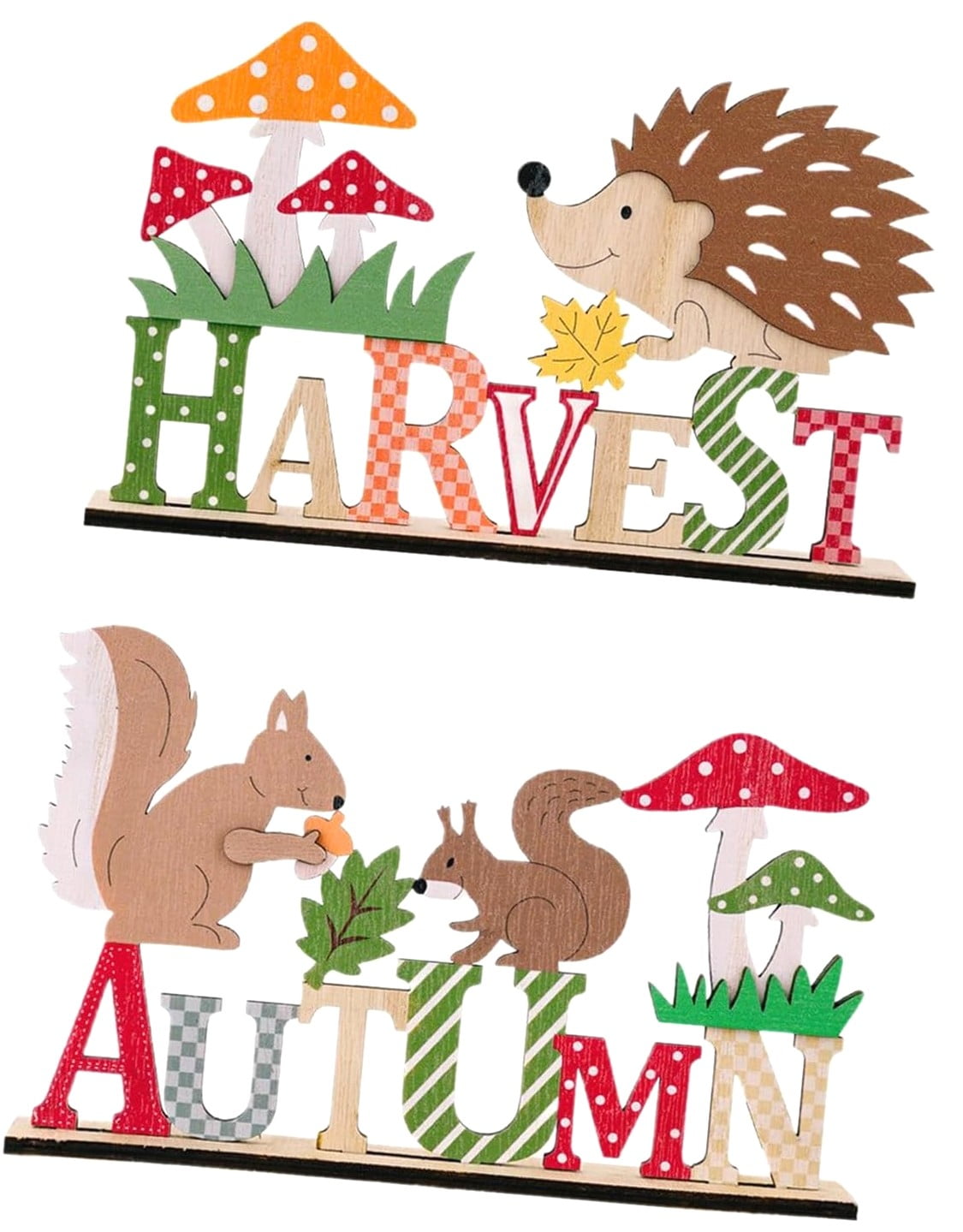 hgudesign 2Pcs Wooden Thanksgiving Table Centerpiece Signs, Wooden ...
