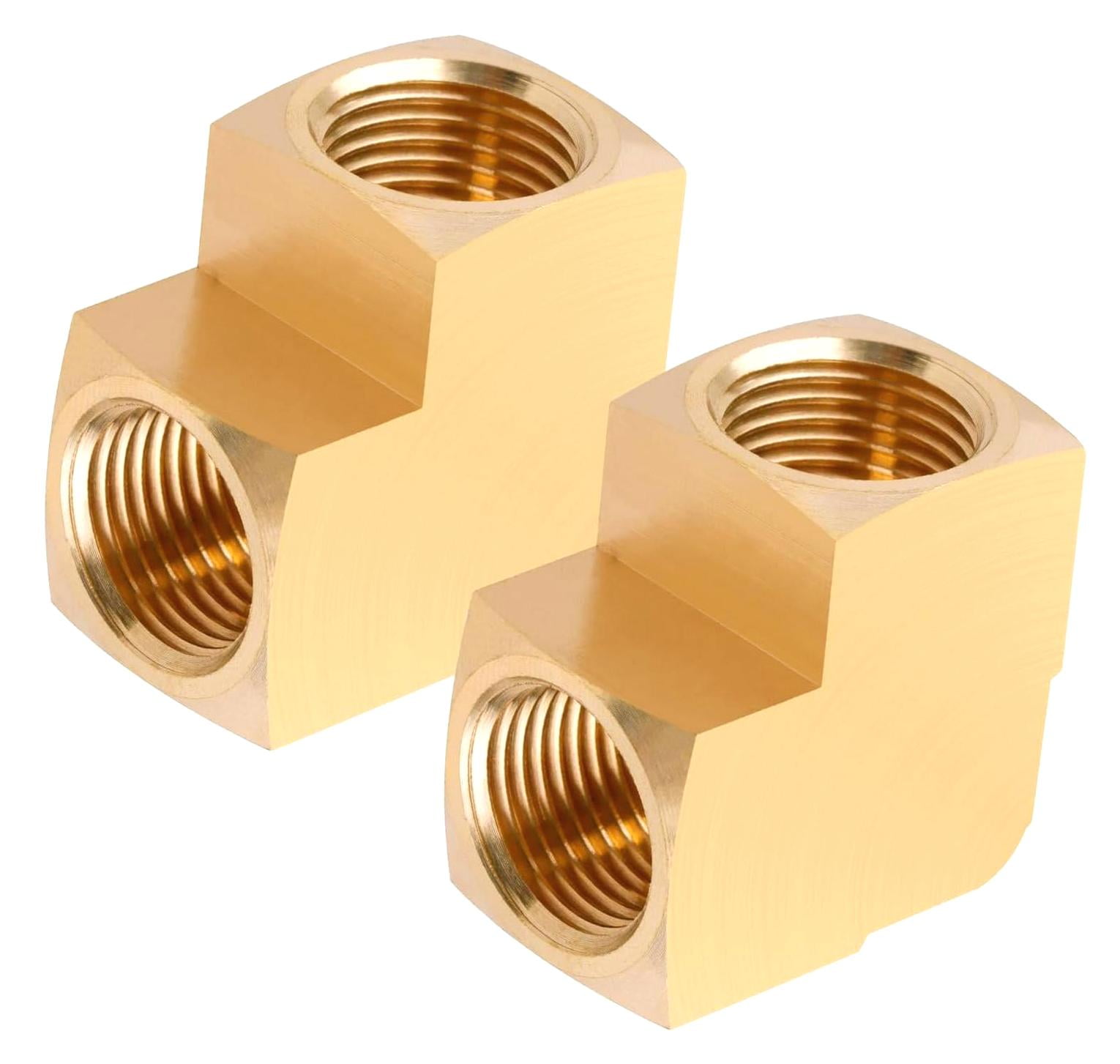 hgudesign 2pcs 1/2" Fittings 90 Degree Barstock Street Elbow 1/2 Inch NPT Female Pipe to 1/2 ...