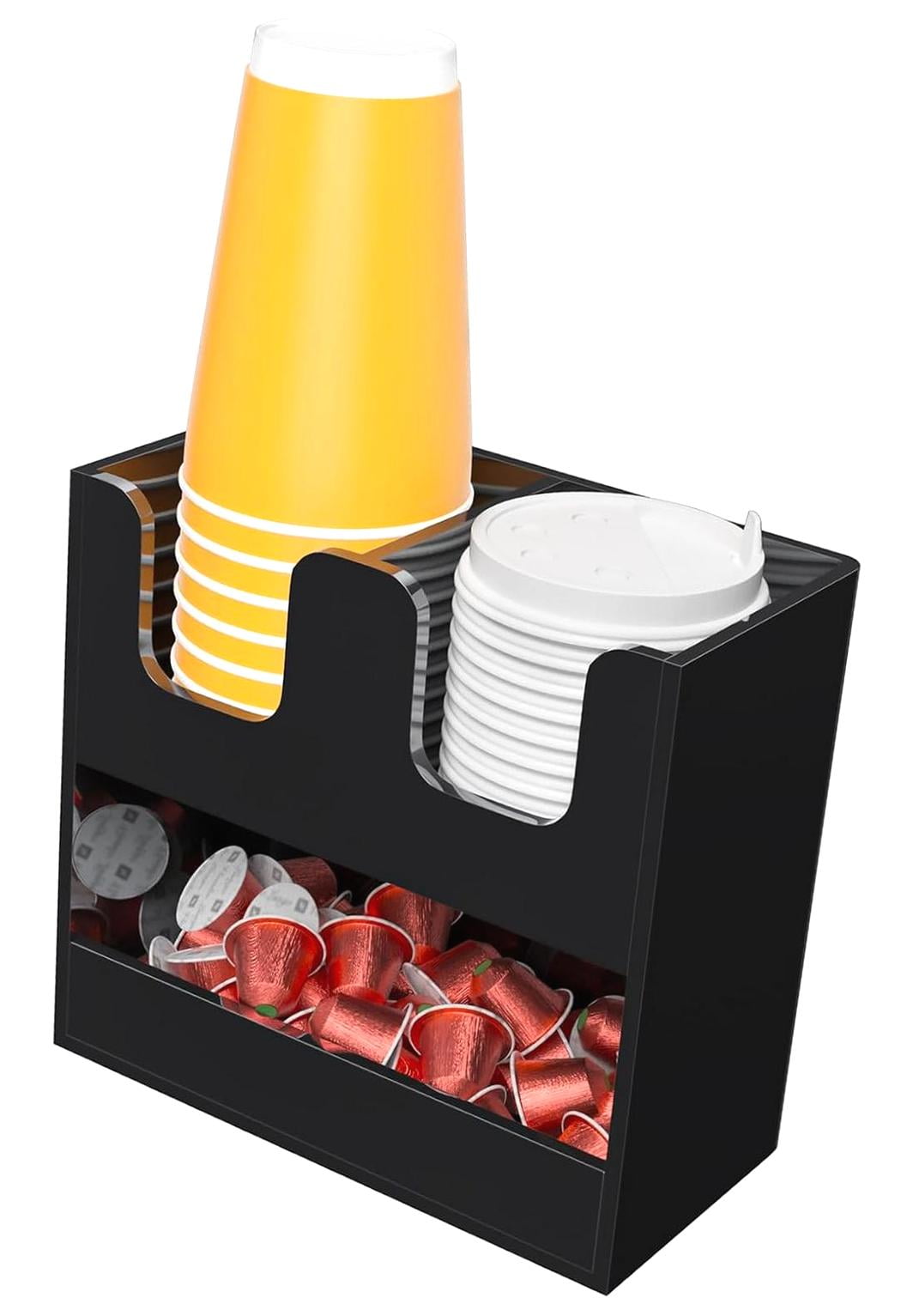 hgudesign 3-Compartment Countertop Cup Holder - 2-Tier Acrylic ...