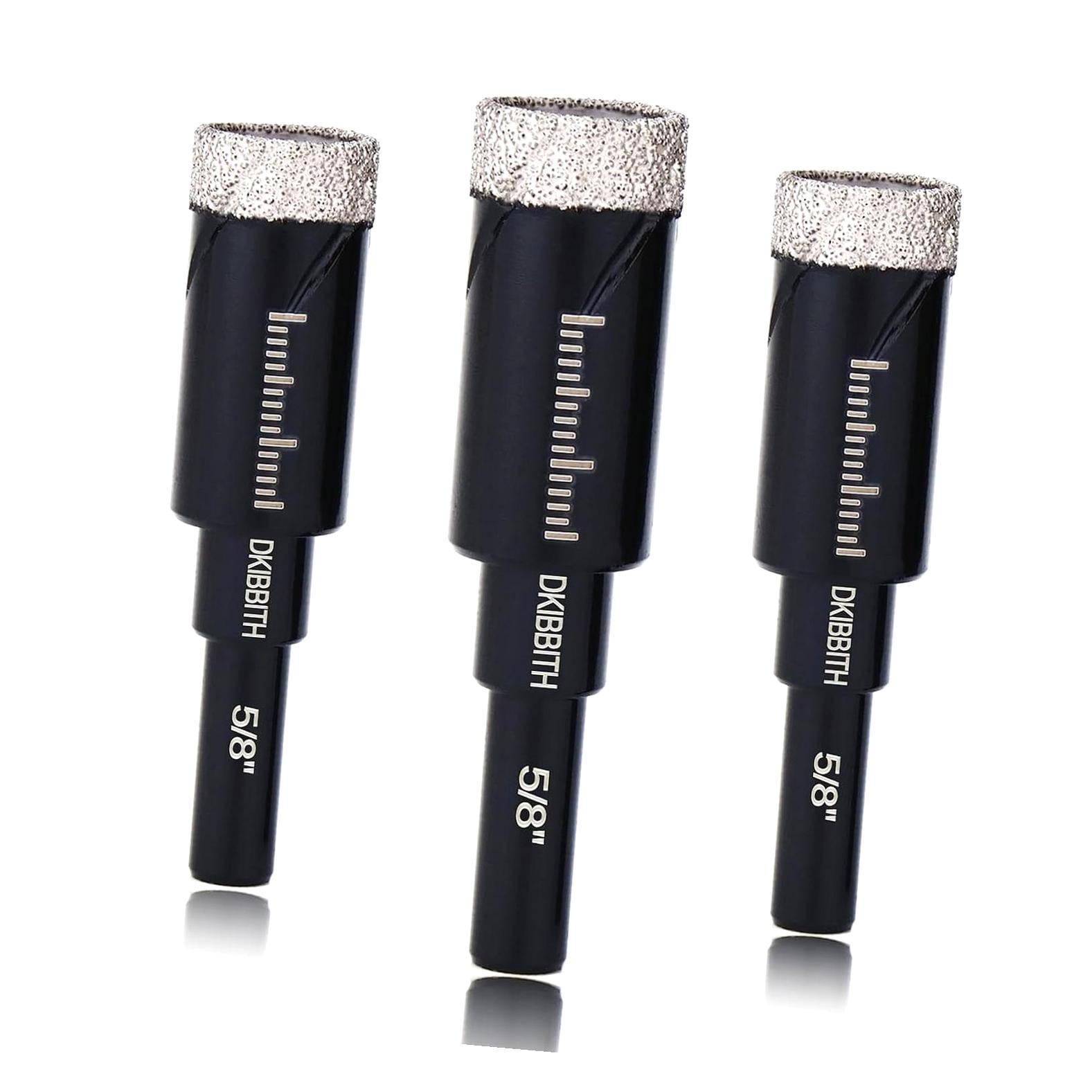 hgudesign 3-Pack 5/8" Diamond Core Drill Bits Collection, 16mm Tile ...