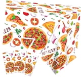 hgudesign 3 Pack Pizza Party Tablecloth Pizza Theme Plastic Table Cover ...