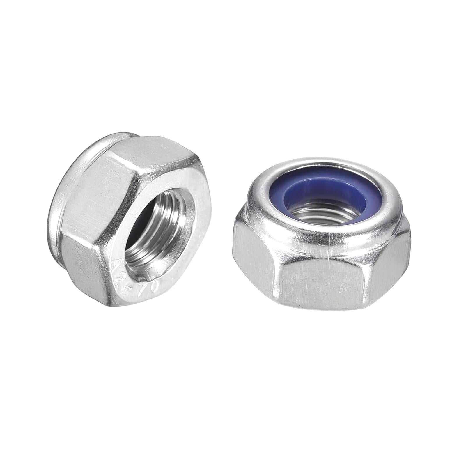hgudesign 30Pcs M10 x 1 Nylon Insert Hex Lock Nuts, 304 Stainless Steel ...