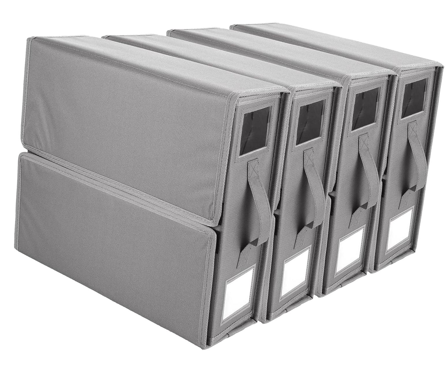 hgudesign 4 Pack Bed Sheet Organizer, Foldable Linen Closet Organizers ...