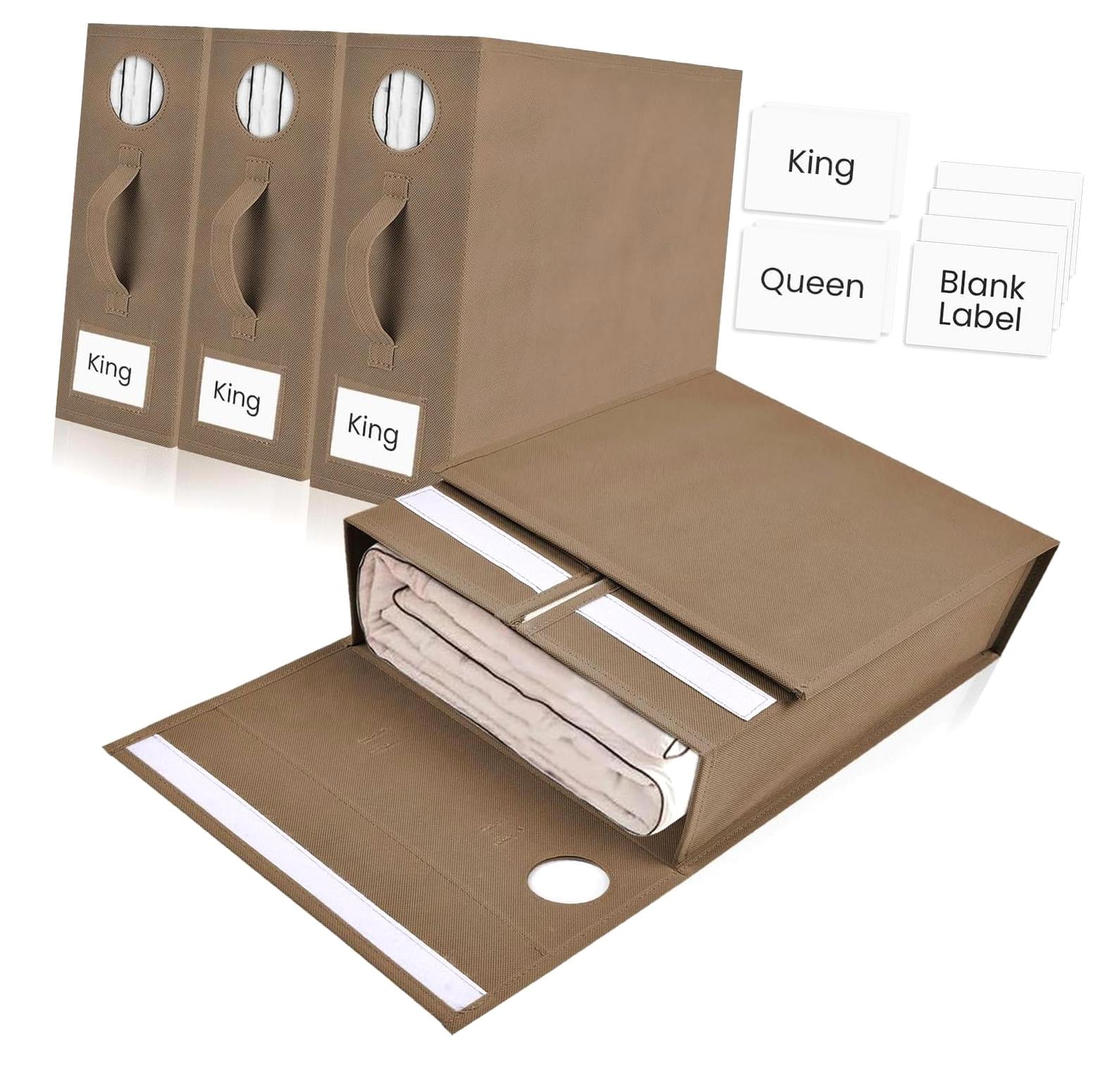 hgudesign 4 Pack Bed Sheet Organizer and Storage, Foldable Storage ...