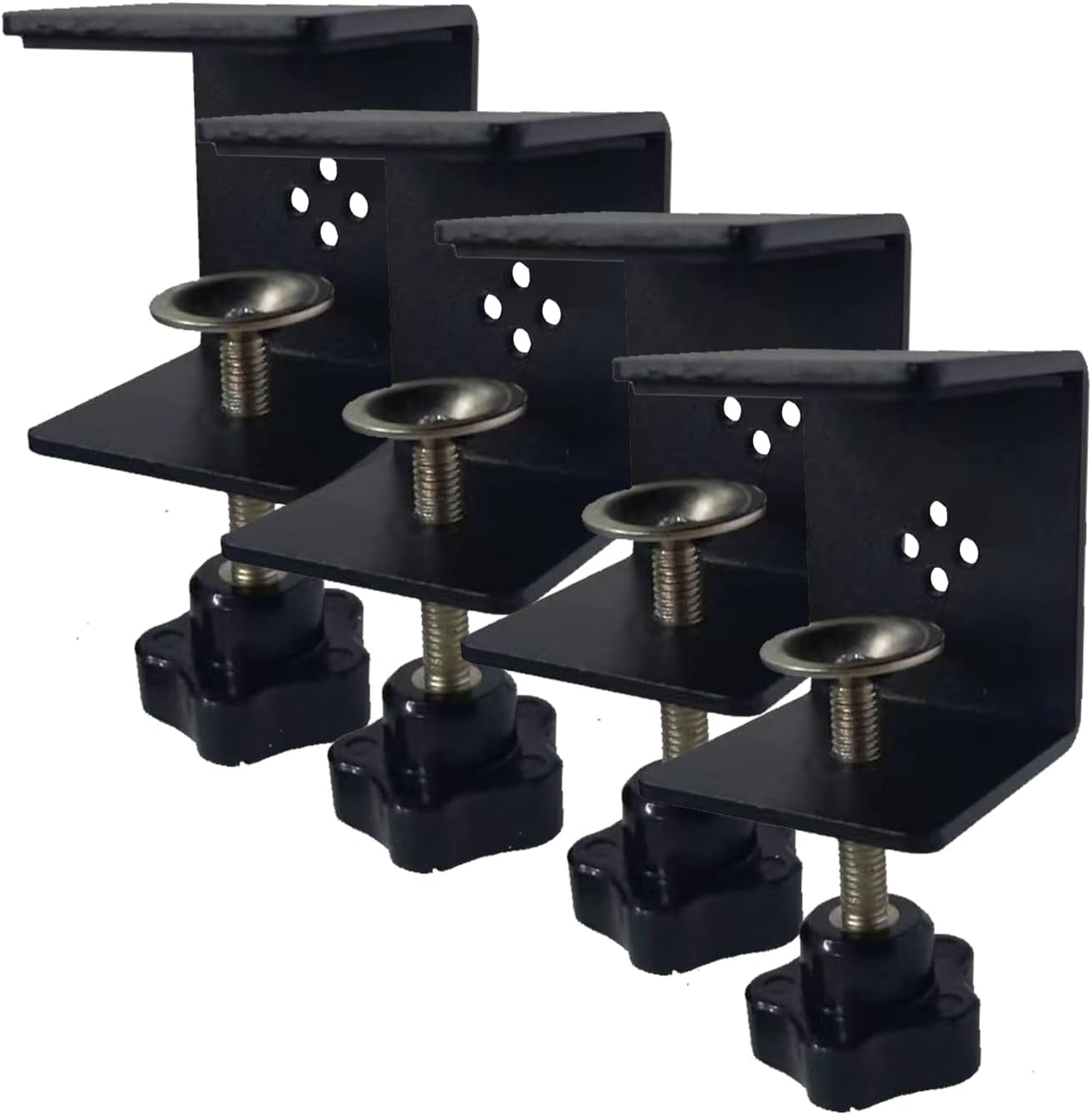 hgudesign 4 Pcs Clamps, Steel Clamps for Woodworking No-Drill Partition ...