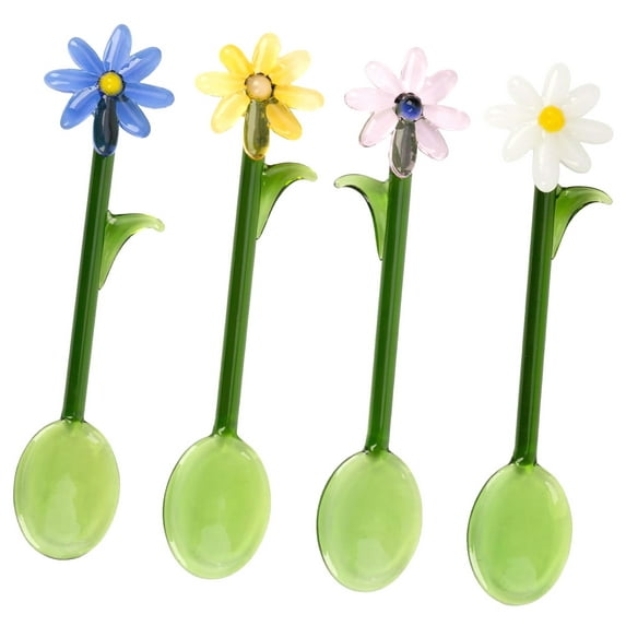 hgudesign 4 Pcs Spoons, 5.9 inch Long Handled Coffee Stirring Spoons ...