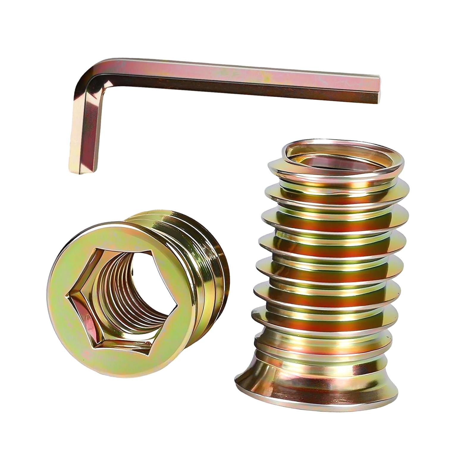 hgudesign 40 PCS 5/16-18 x 13mm Wood Threaded Inserts, Professional ...