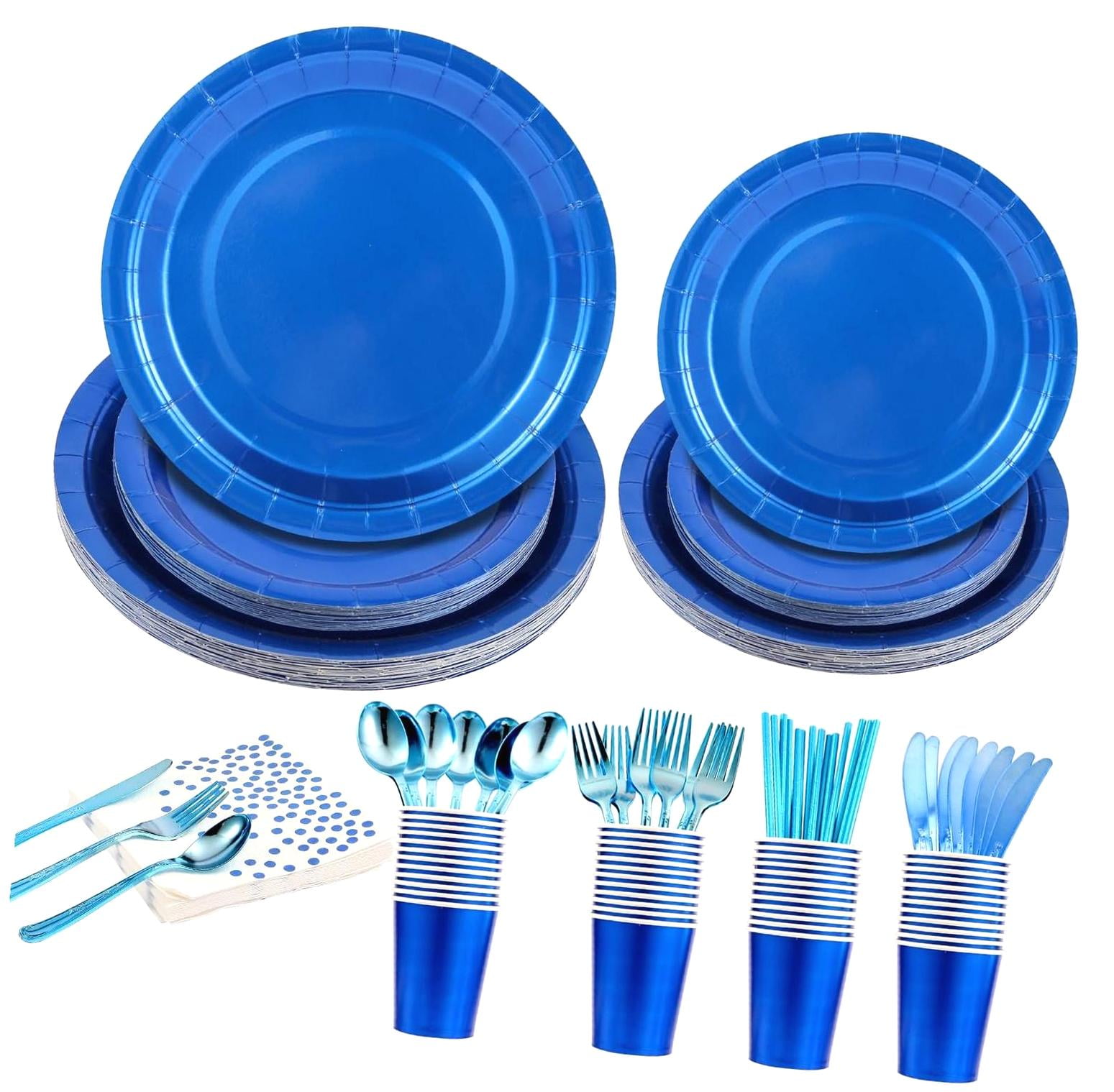 hgudesign 400 Piece Paper Plates Collection Party Dinnerware Set ...