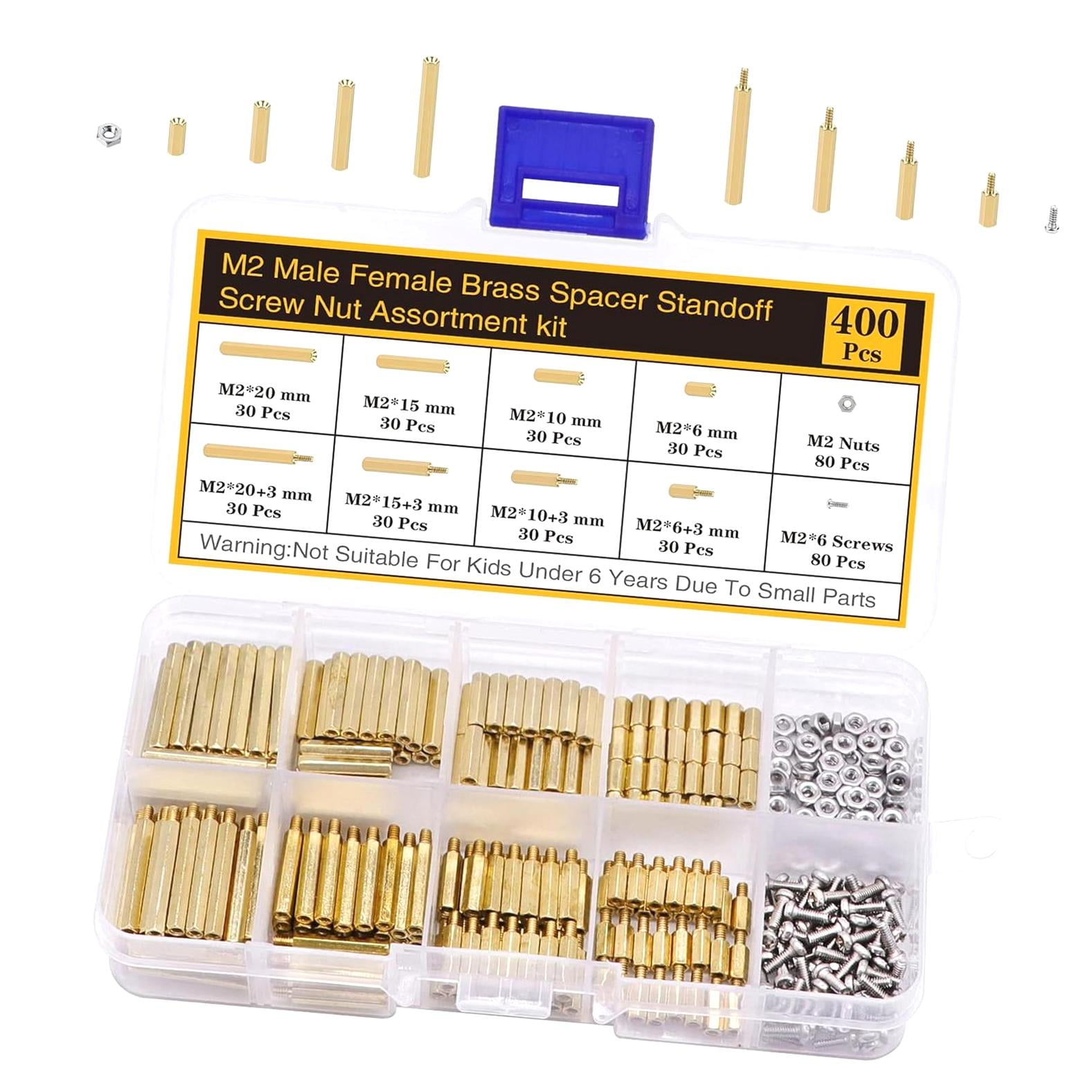 hgudesign 400Pcs M2 Motherboard Standoffs&Screws&Nuts Kit, Hex Male ...