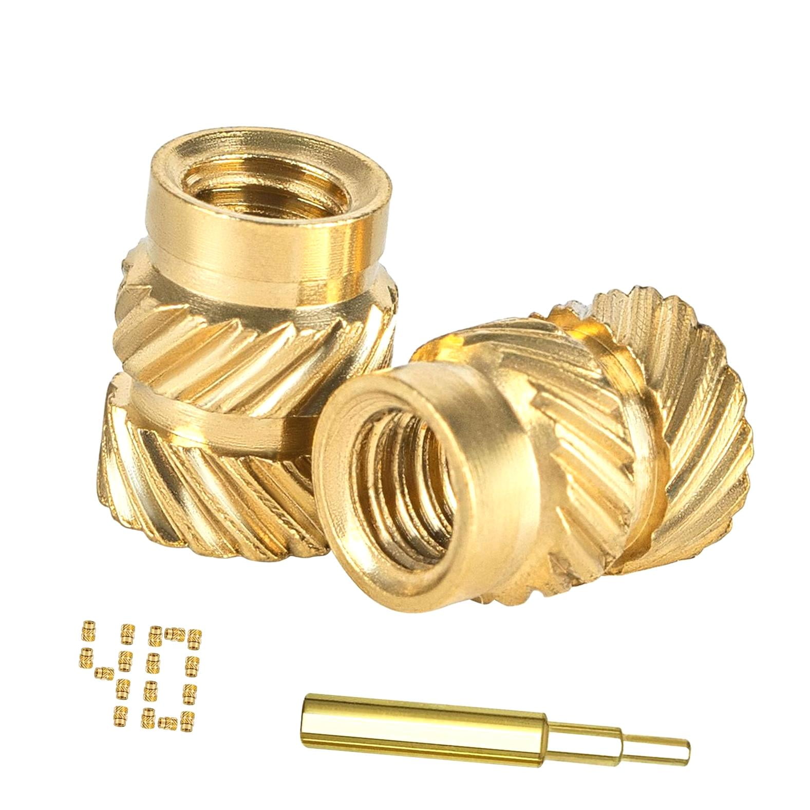 hgudesign 40Pcs Threaded Inserts Heat Set Inserts Kit M4x8.1x6.3 Insert ...