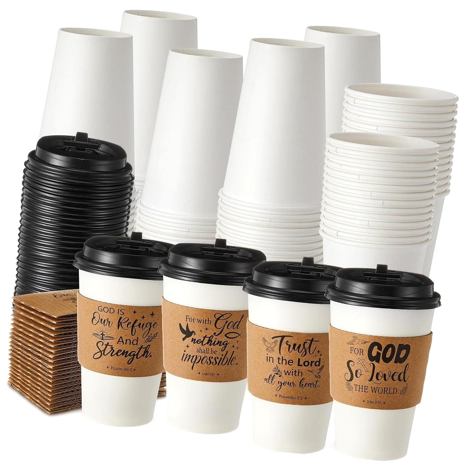 hgudesign 48 Sets 16oz Inspirational Christian Bible Verse Coffee Cups ...