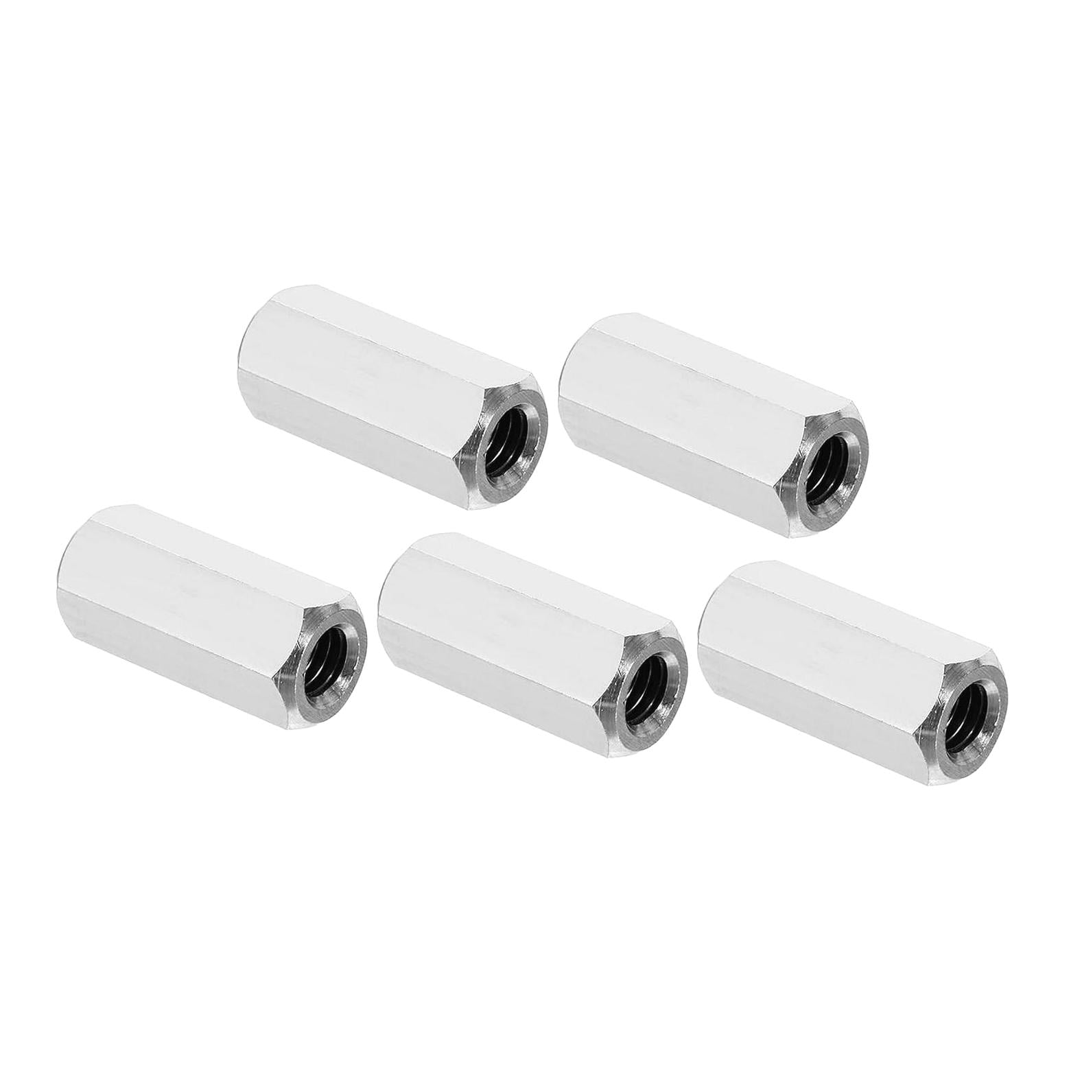 hgudesign 5/16"-18 UNC 304 Stainless Steel Hex Coupling Nuts, 5 Units 1.18" Long Fully Threaded ...