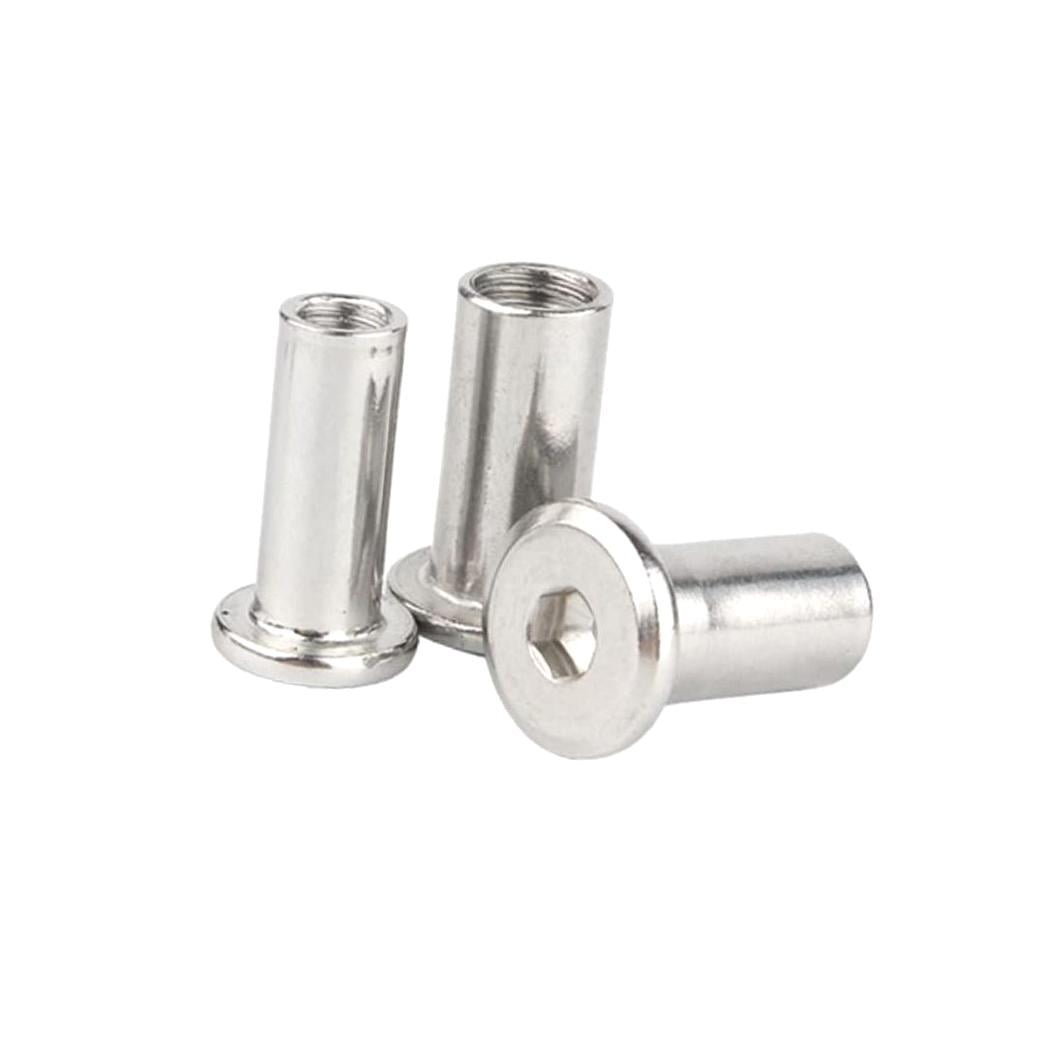 hgudesign 5 Pieces M6 x 8mm Hex Socket Screw Rivet Insert Nut 304 ...