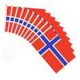 hgudesign 50 Pack Norway Norwegian Stick Flags, Small Hand Held Norway ...