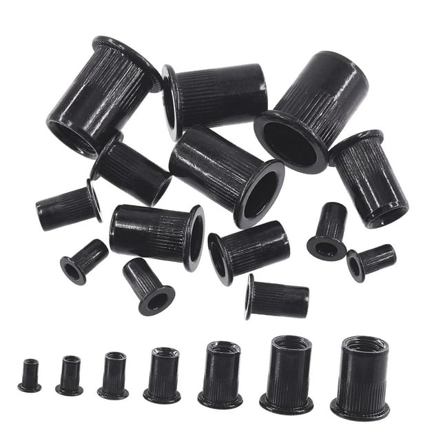 hgudesign 50Pcs Carbon Steel Rivet Nuts Assortment, Metric M10 Rivnuts ...