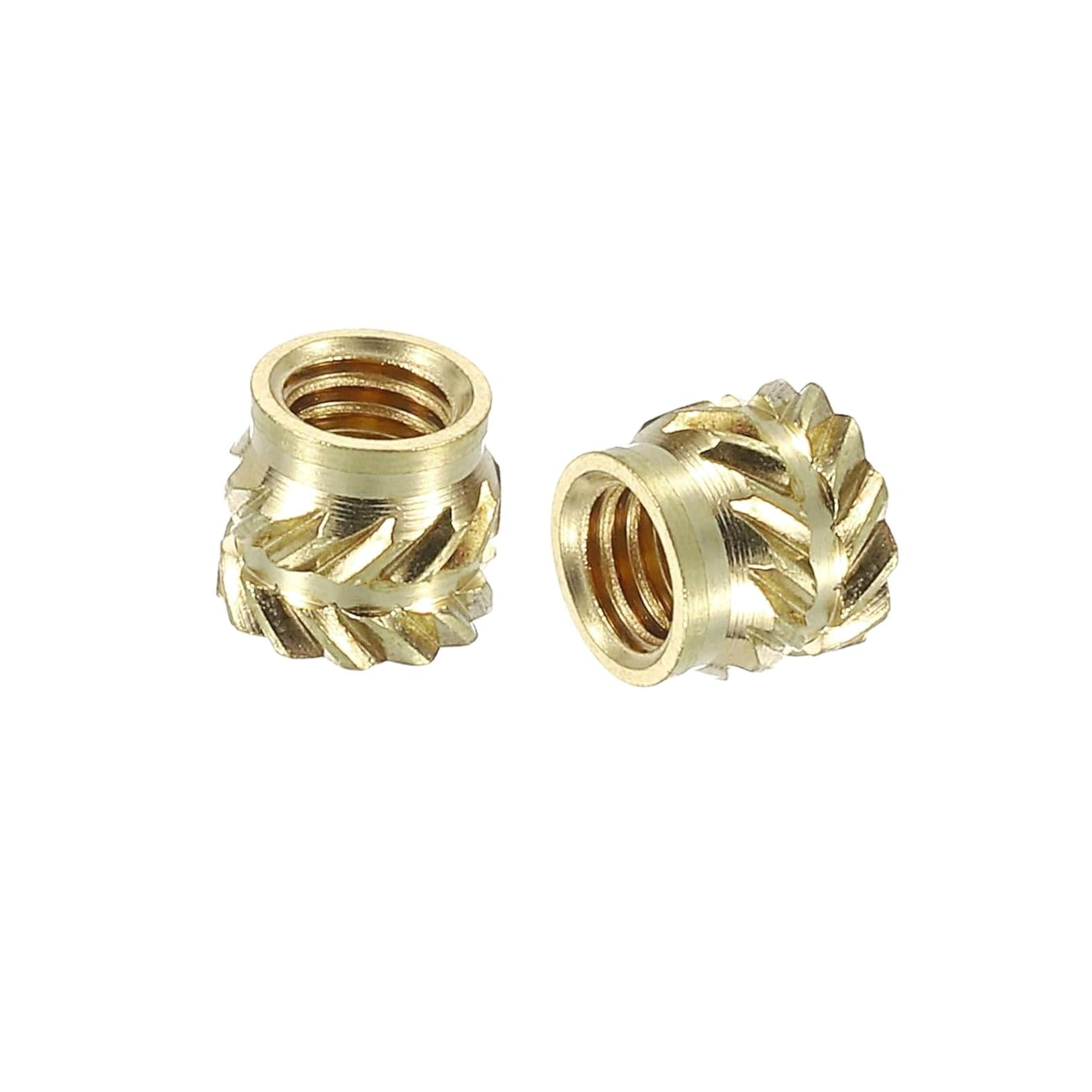 hgudesign 50Pcs M3x4x4.5mm Knurled Insert Nut, Knurled Threaded ...