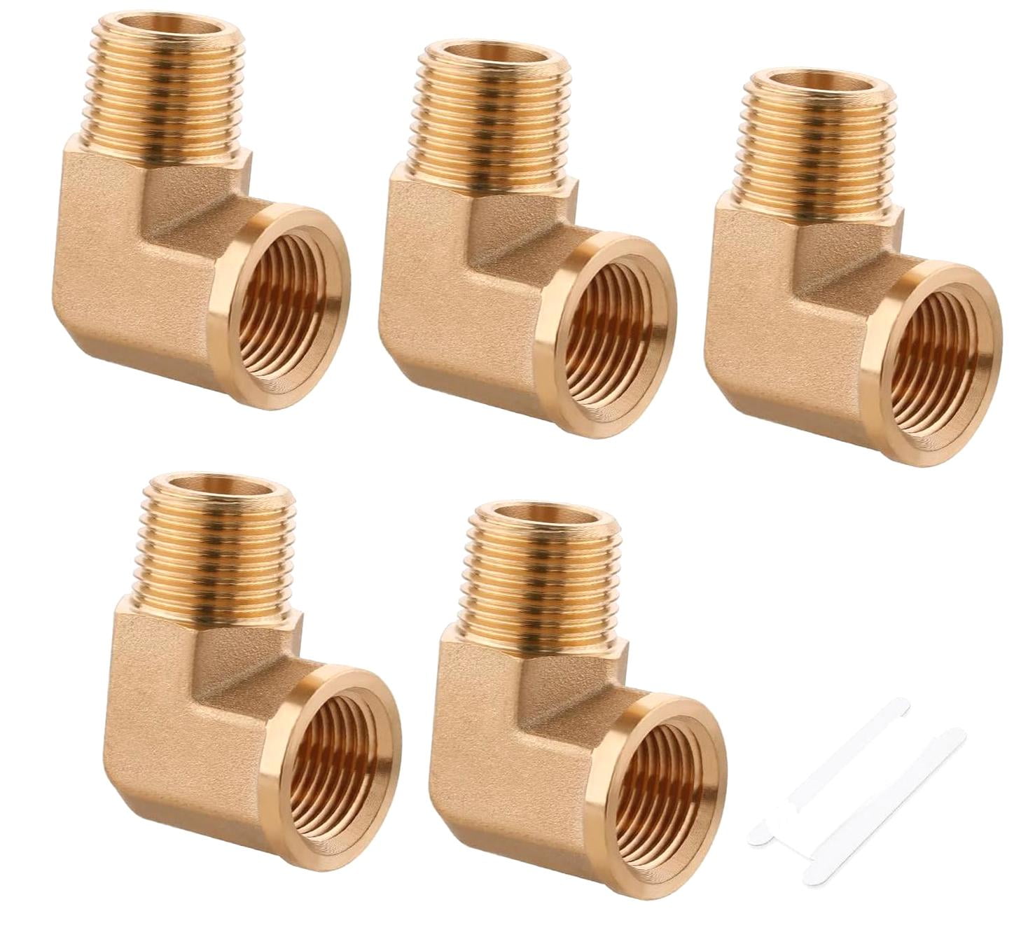 hgudesign 5Pcs Pipe Fittings,90 Degree Street Elbow,3/8" NPT Male to 3/8" NPT Female Forged Pipe ...