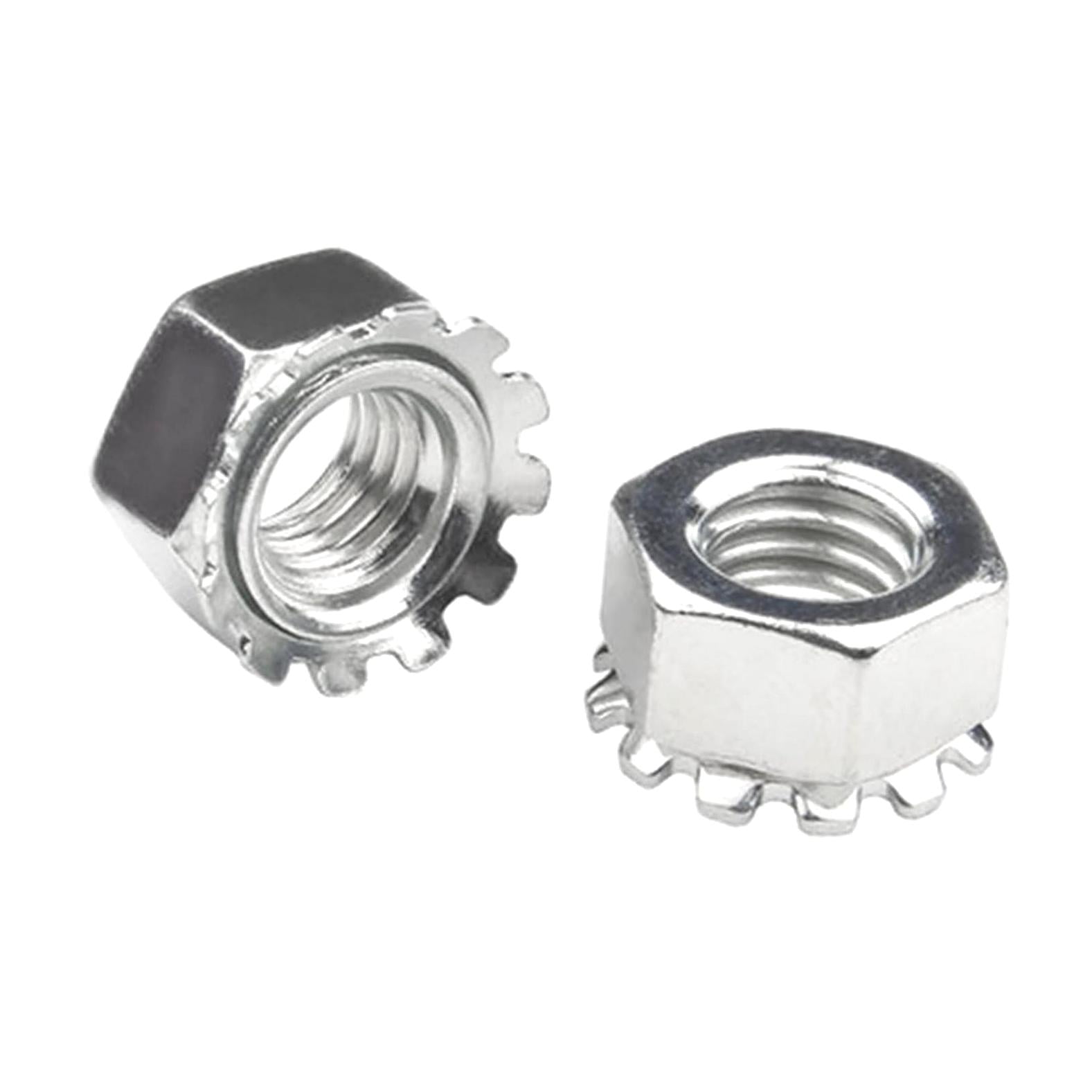 hgudesign #6-32 Keps Nuts with External Tooth Washer, 304 Stainless ...